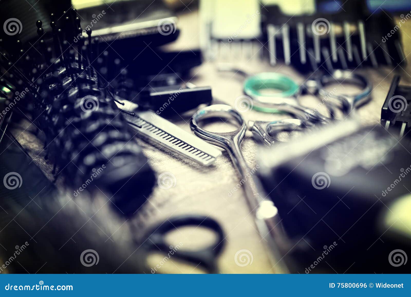 Barber Tools in Vintage Style Stock Photo - Image of shaving ...