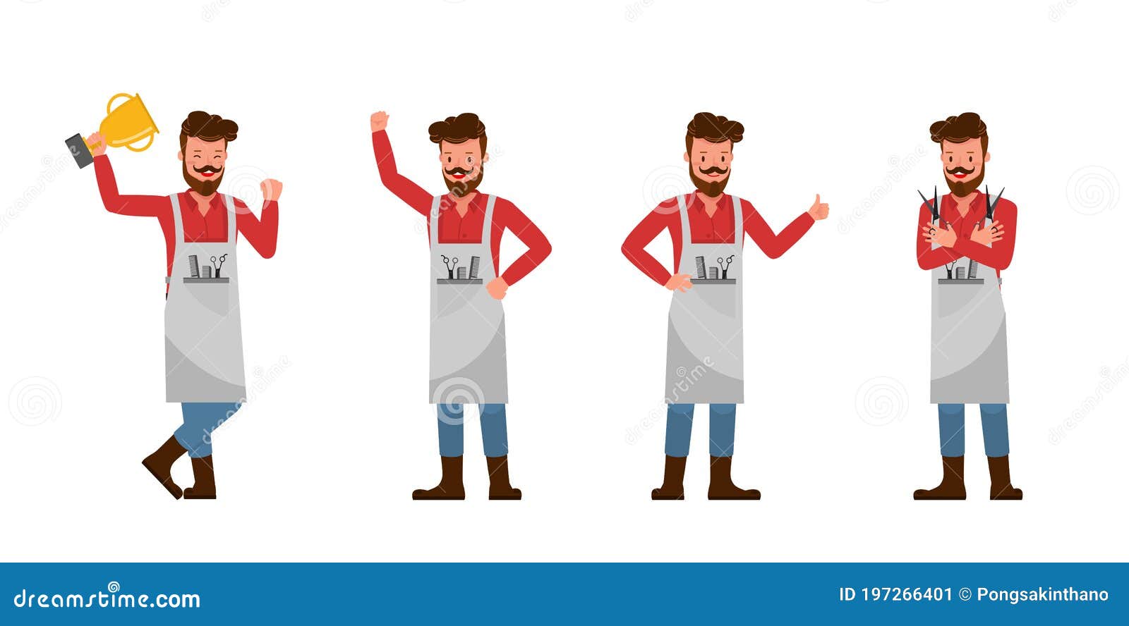 Barber Vector Character Design No2 Stock Vector - Illustration of funny ...