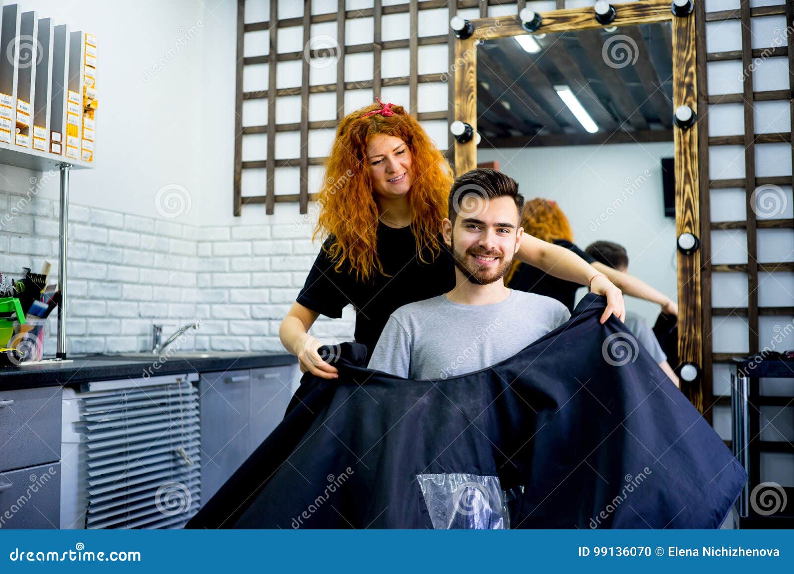 Barber is working stock photo. Image of haircut, customer - 99136070