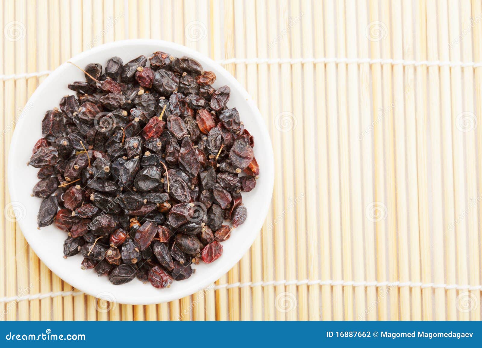 Barberries spice on mat stock photo. Image of dish, white - 16887662