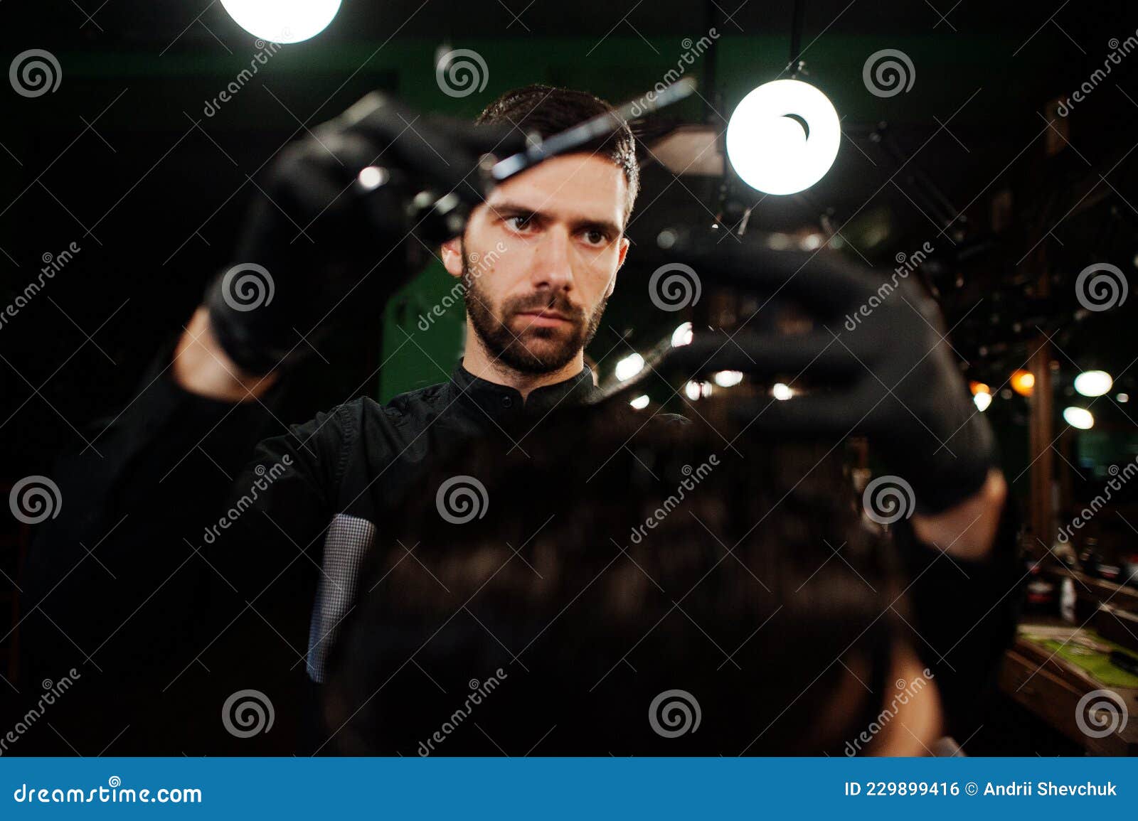 Barbershop, barber at work stock photo. Image of haircut - 229899416