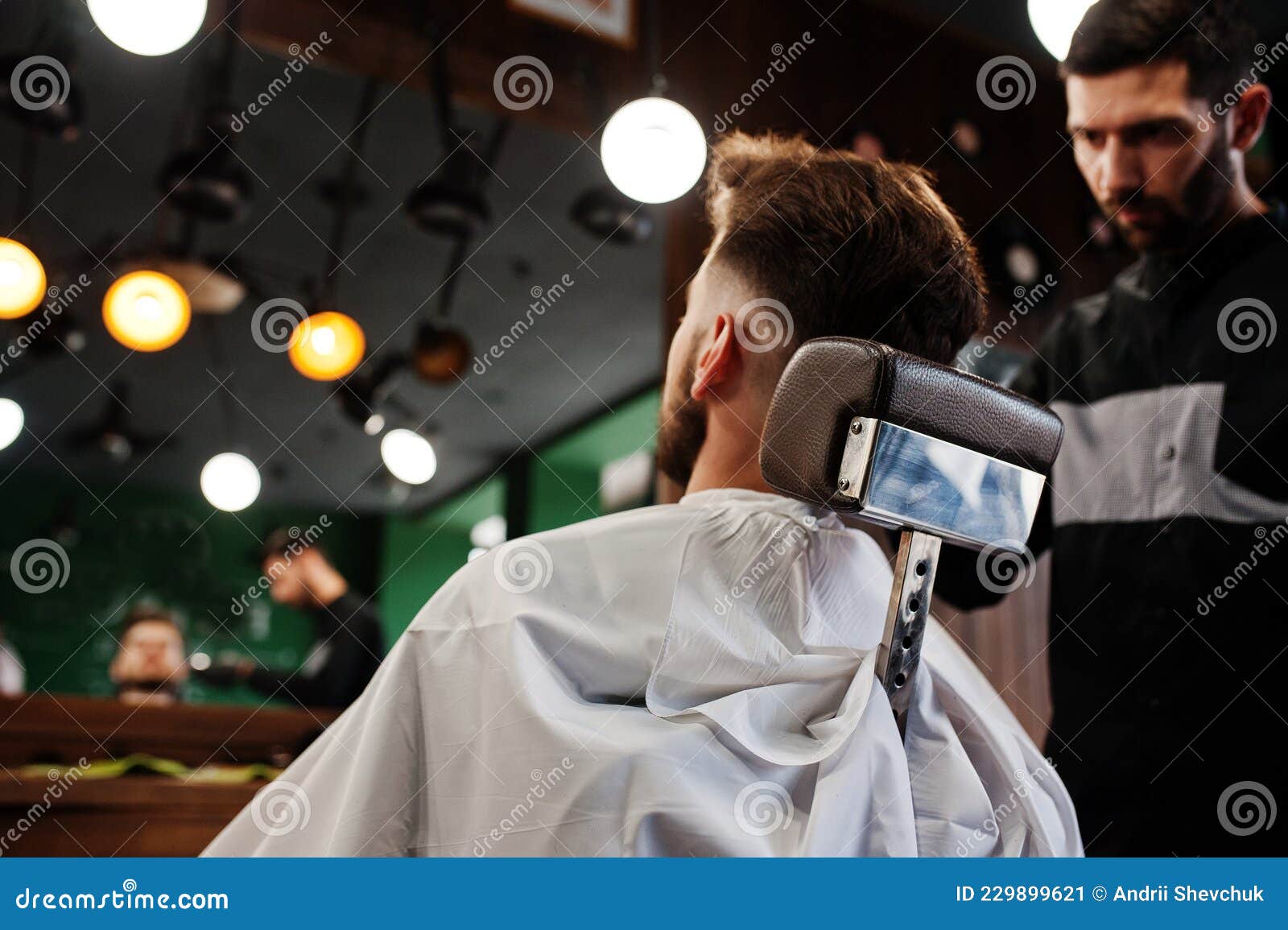 Barbershop, barber at work stock image. Image of chair - 229899621