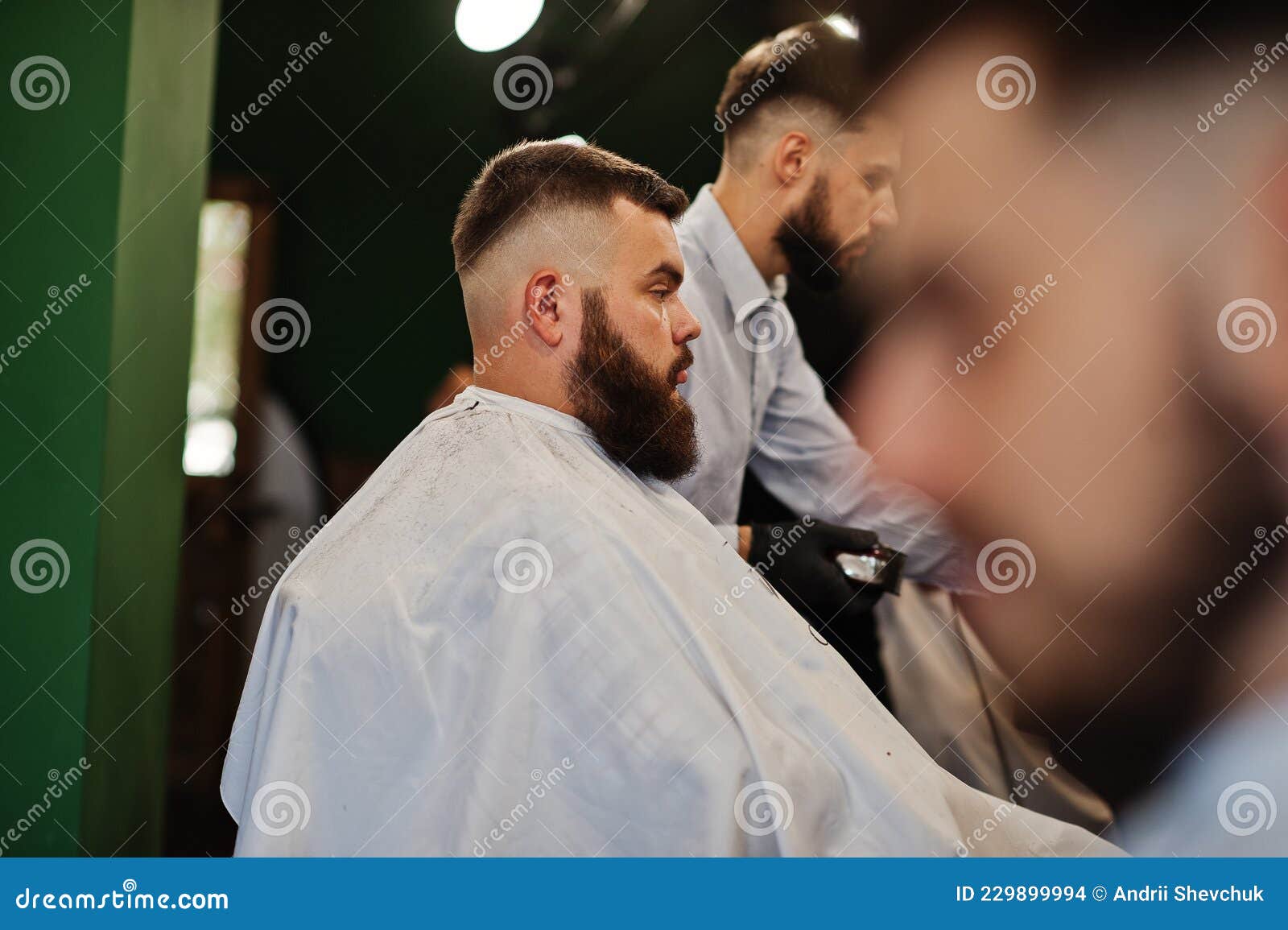 Barbershop, barber at work stock photo. Image of customer - 229899994