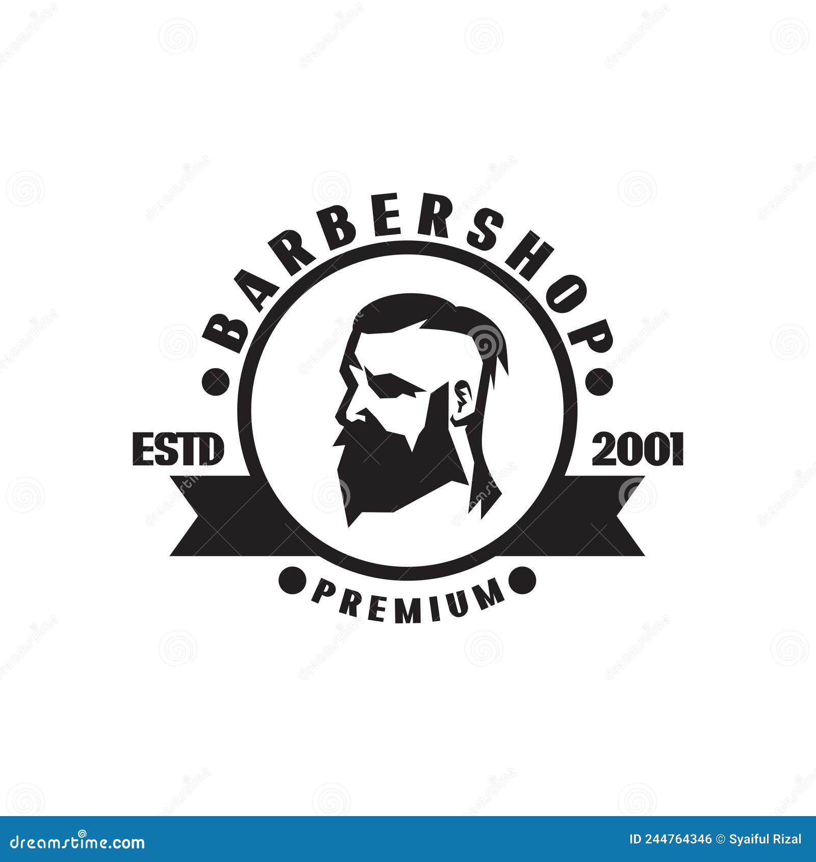 Barbershop Macho Logo Design Stock Vector - Illustration of isolated ...