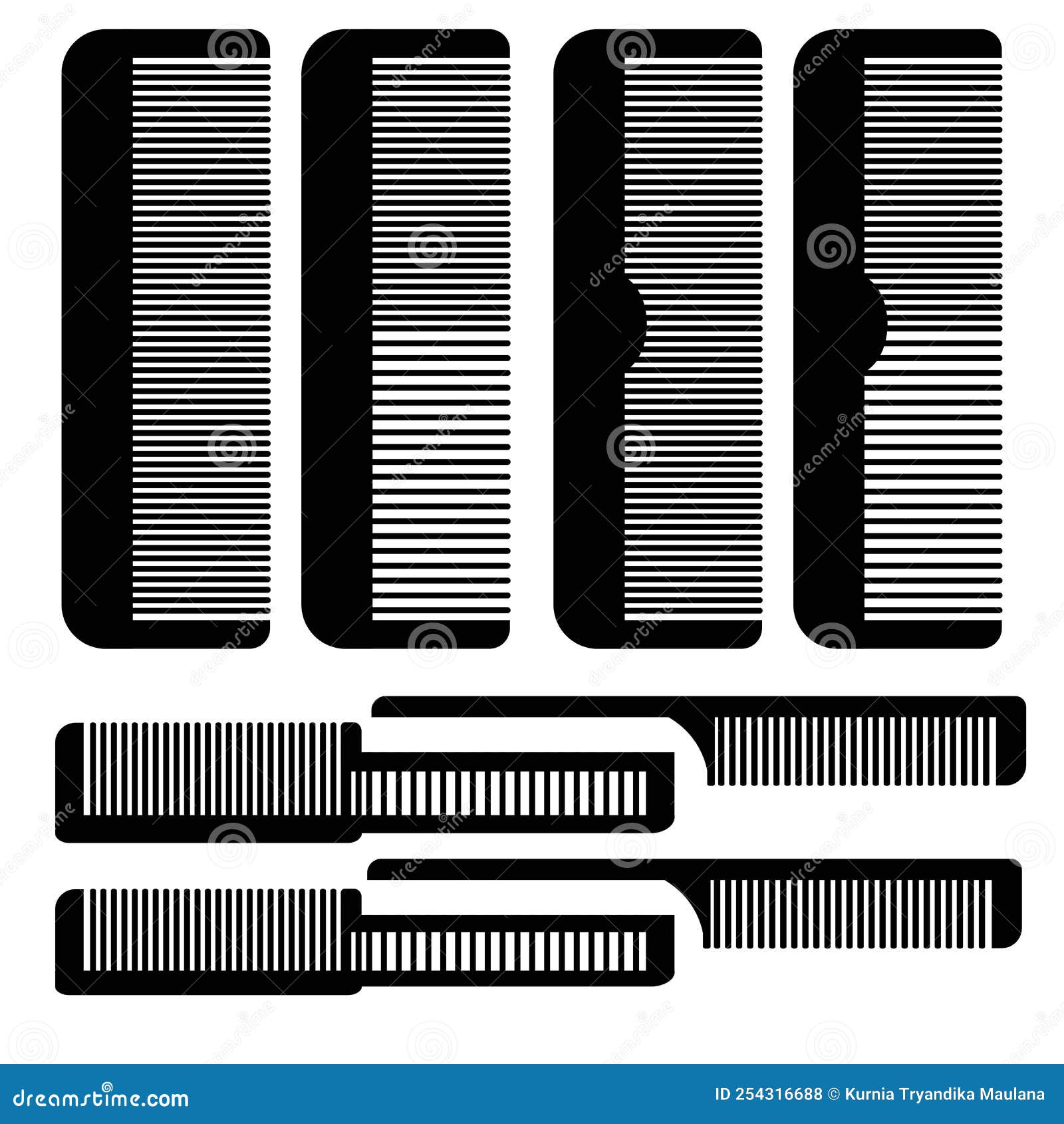 Barbershop Salon Hair Comb Vector Stock Vector - Illustration of ...