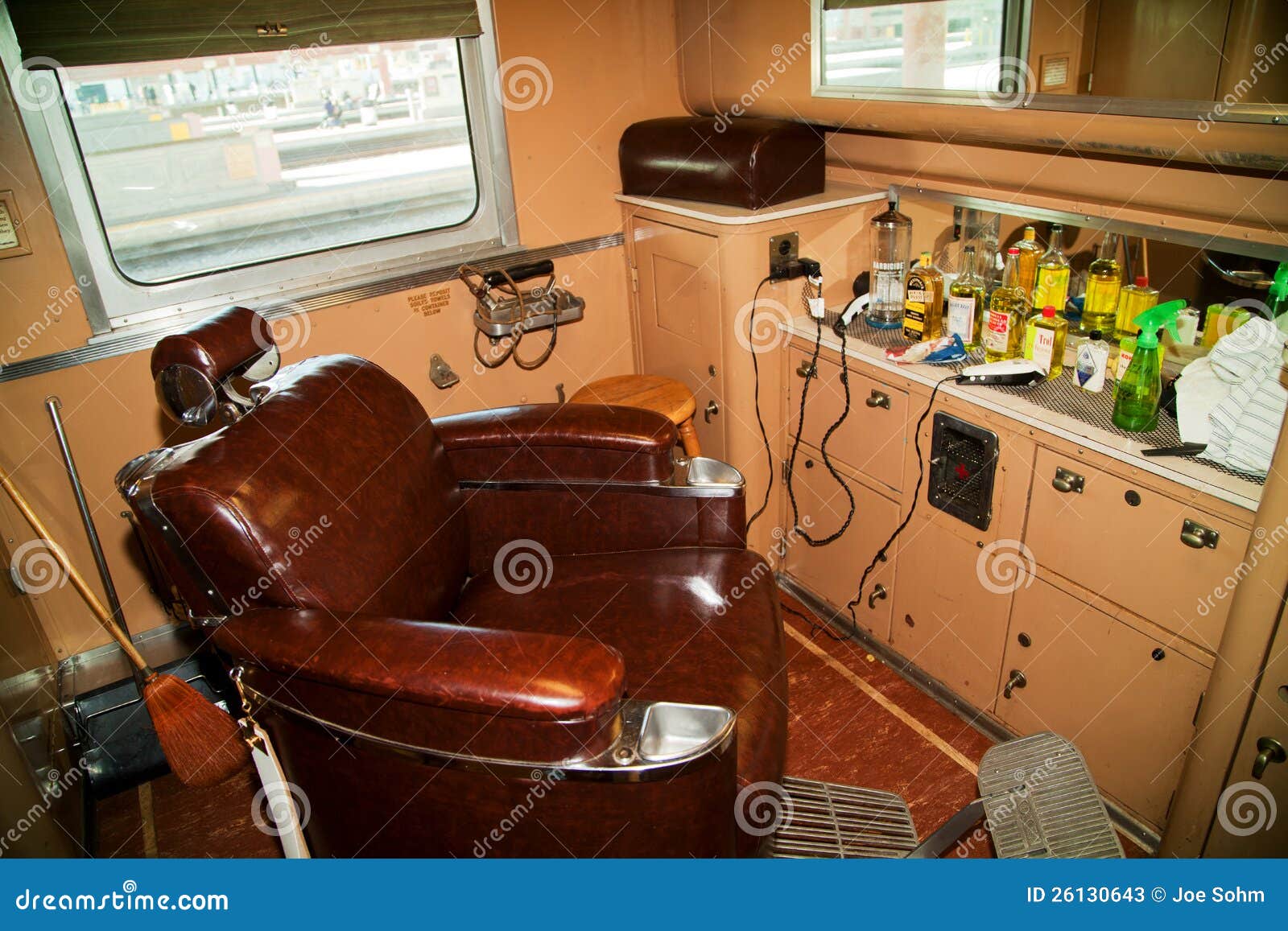 Barbershop on train editorial stock photo. Image of seat - 26130643