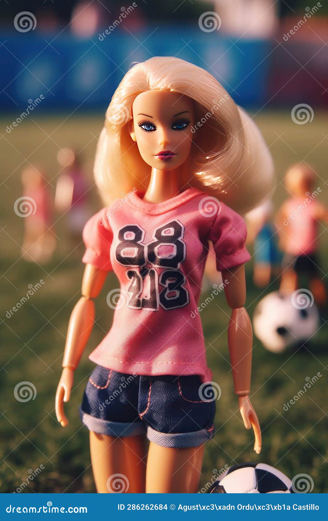 Barbie Doll Playing in a Soccer Team. Editorial Stock Image ...