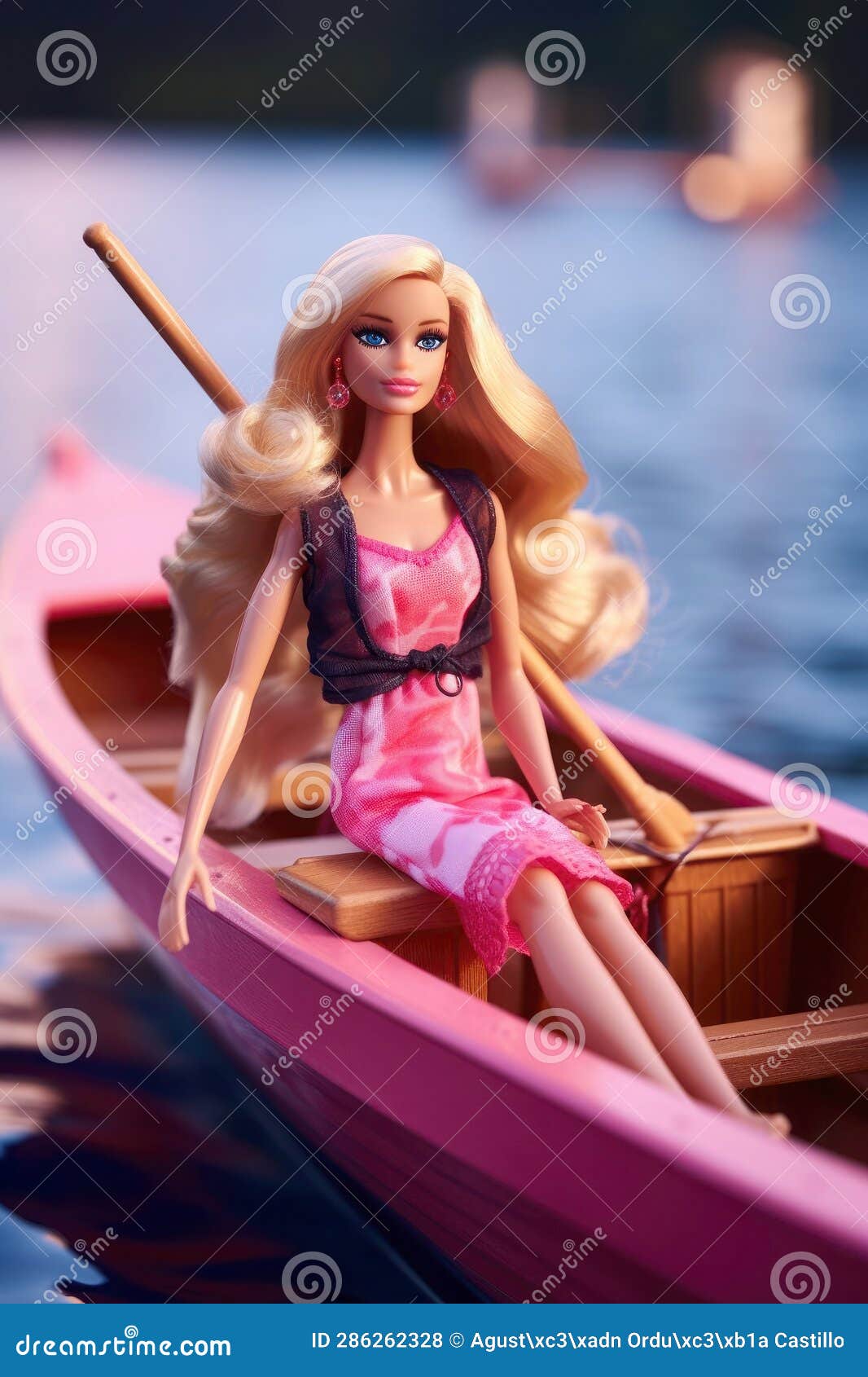 Barbie Doll, Sailing in a Boat on the Lake. Editorial Stock Photo ...