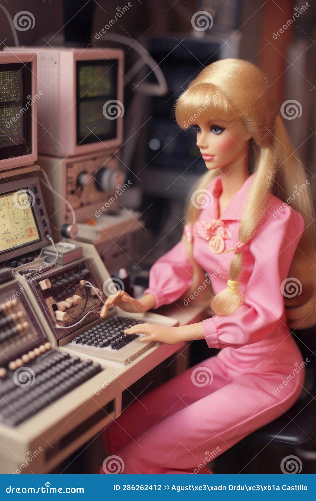 Barbie Doll, Working As a Computer Engineer. Editorial Photography ...