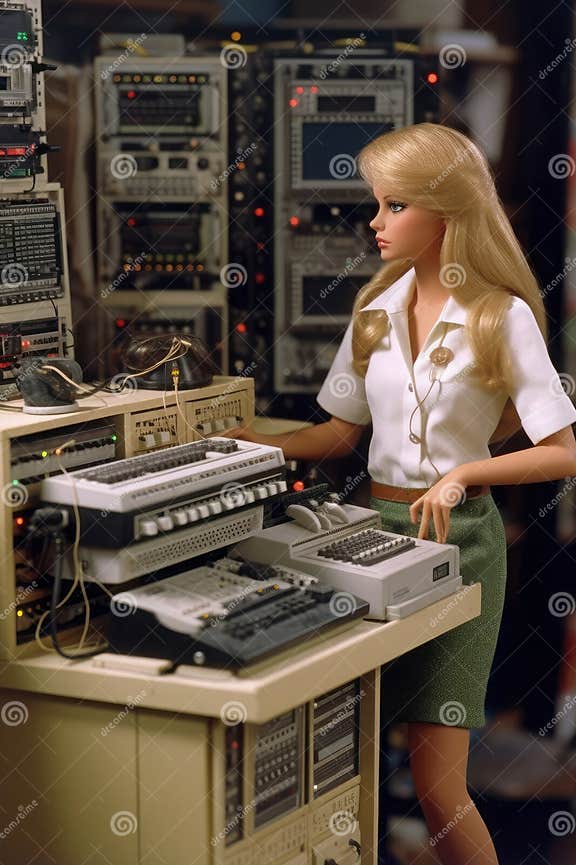 Barbie Doll, Working As a Computer Engineer. Editorial Image ...