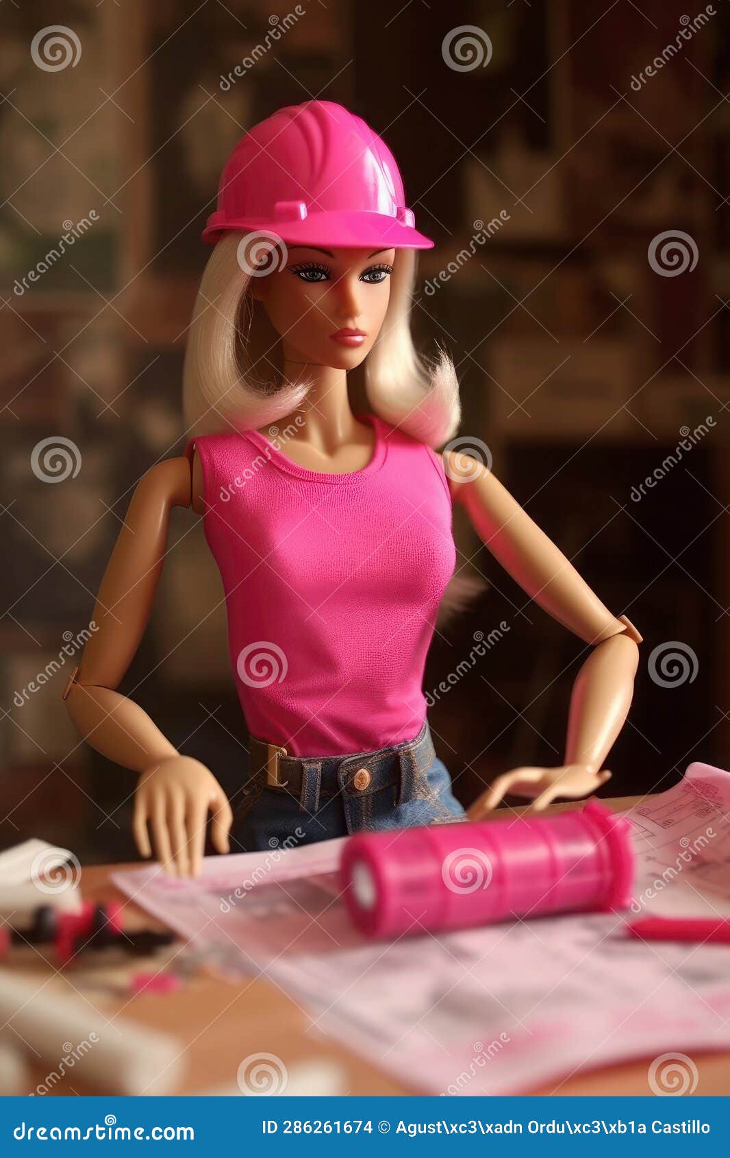 Barbie Doll, Working As an Engineer. Editorial Stock Image ...