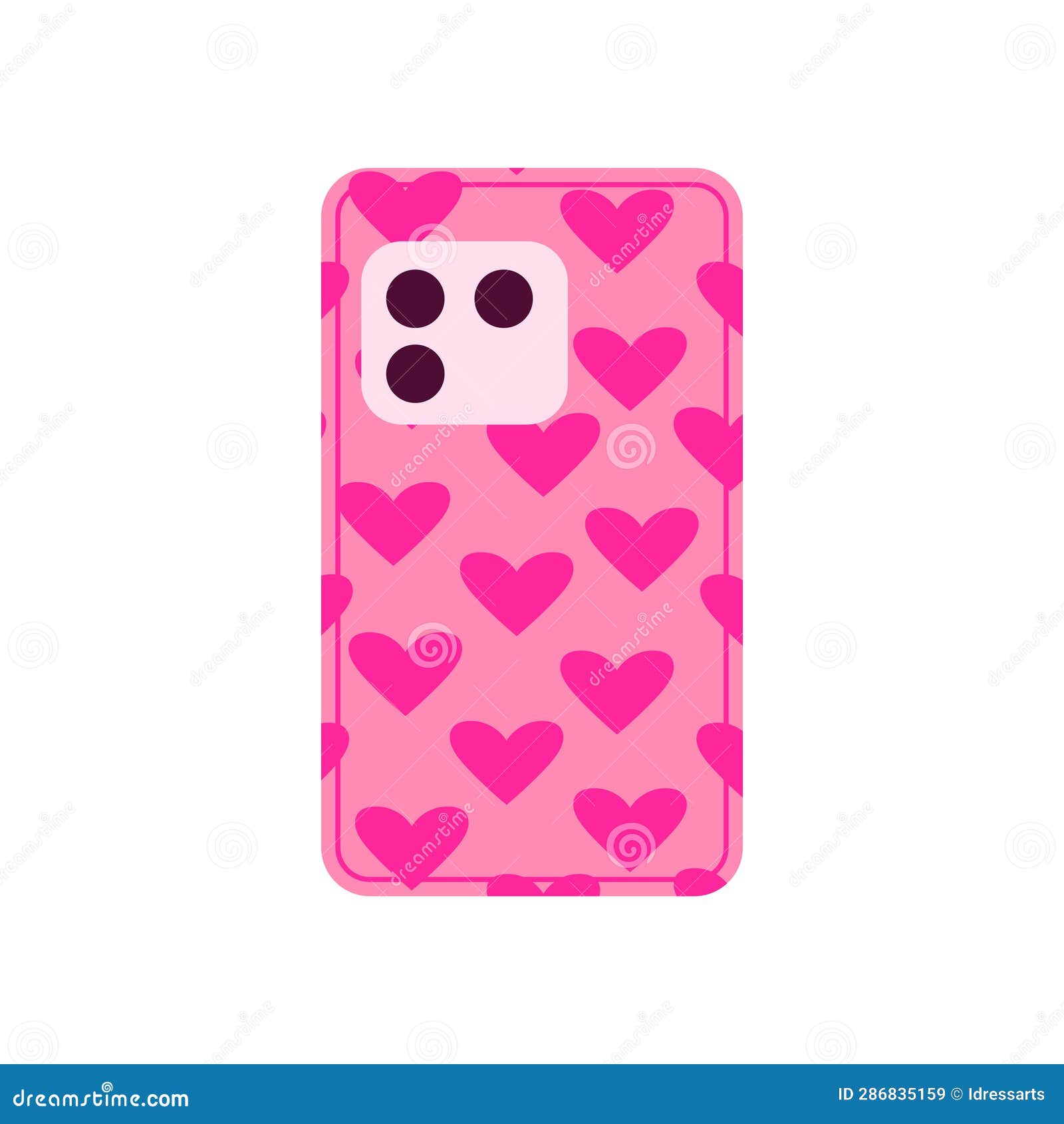 Barbie Pink. Cute Pink Barbie Phone with Hearts Stock Vector ...