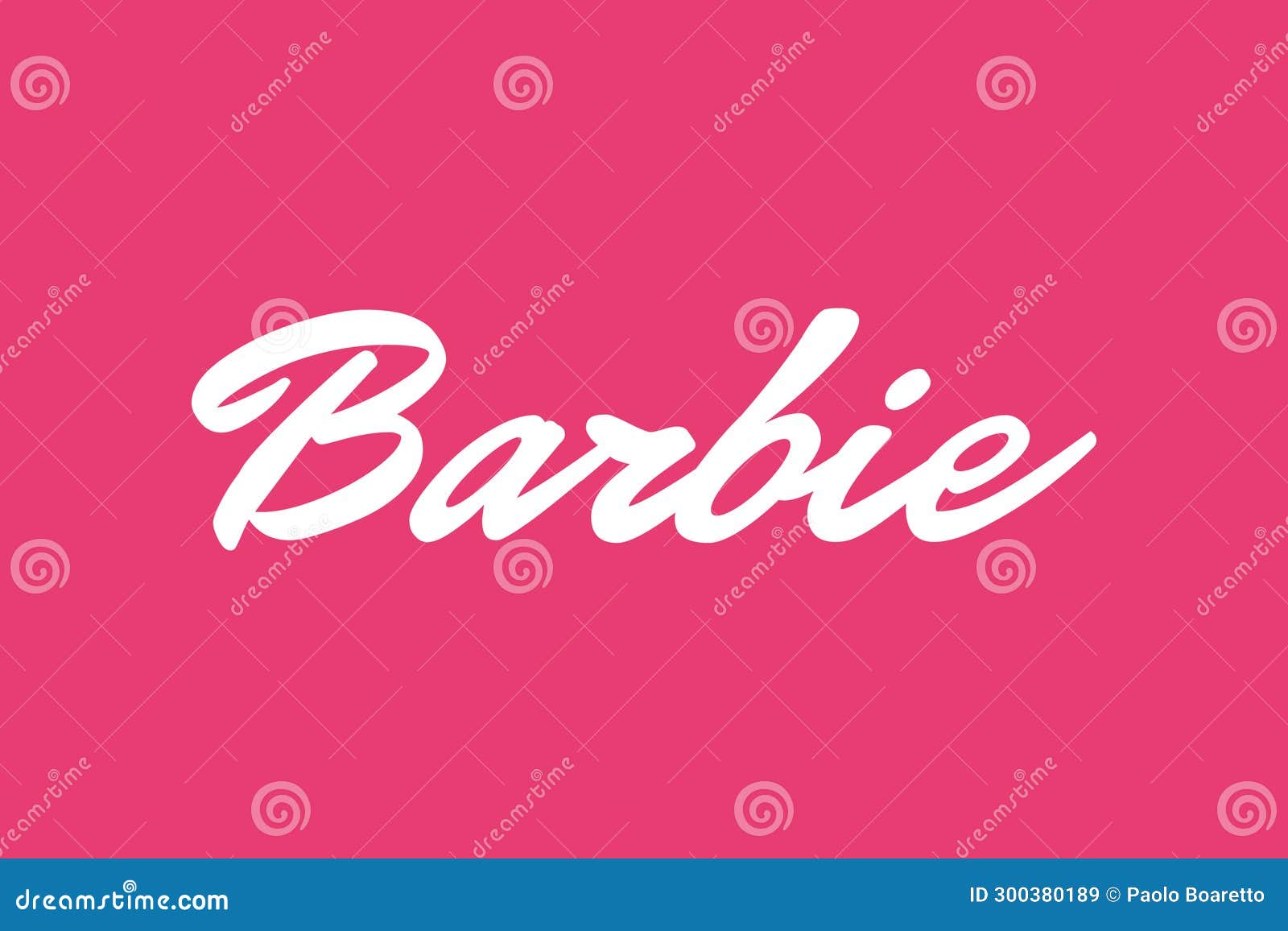 Barbie Vector Logo. Barbie Pink Logo Doll Editorial Stock Image ...