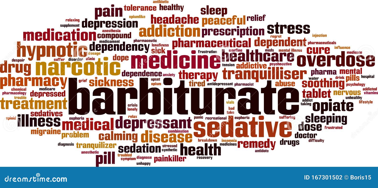 Barbiturate word cloud stock vector. Illustration of addict - 167301502