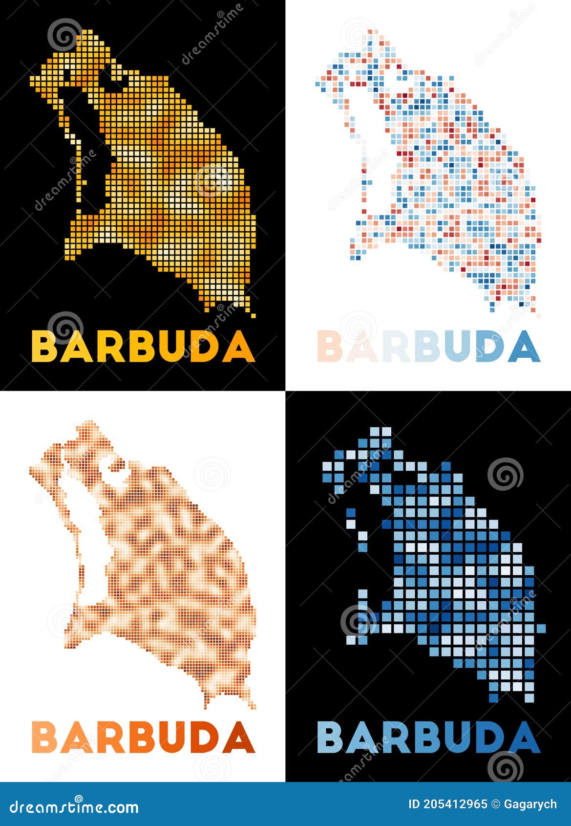Barbuda map. stock vector. Illustration of barbudan - 205412965