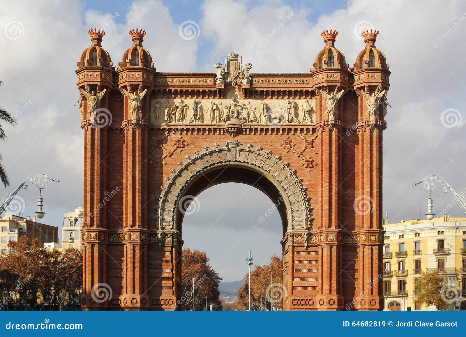 Barcelona Arc de Triomf stock image. Image of style, catalonia - 64682819