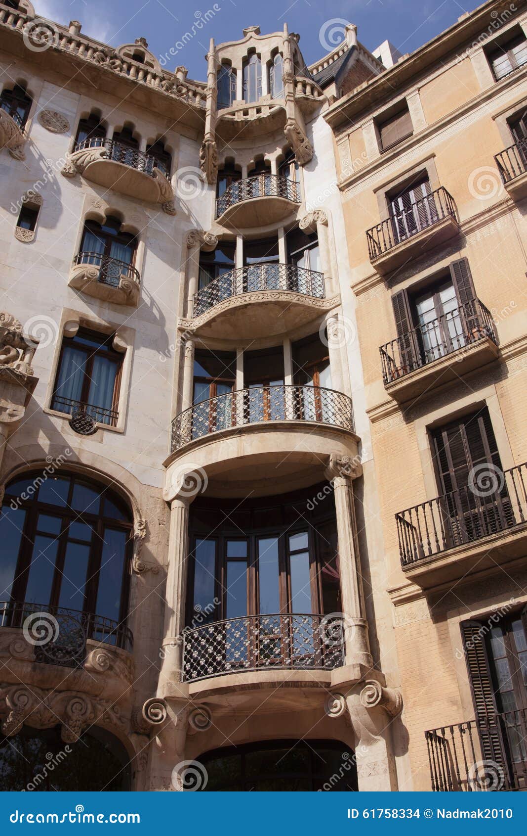 Barcelona architecture stock photo. Image of building - 61758334