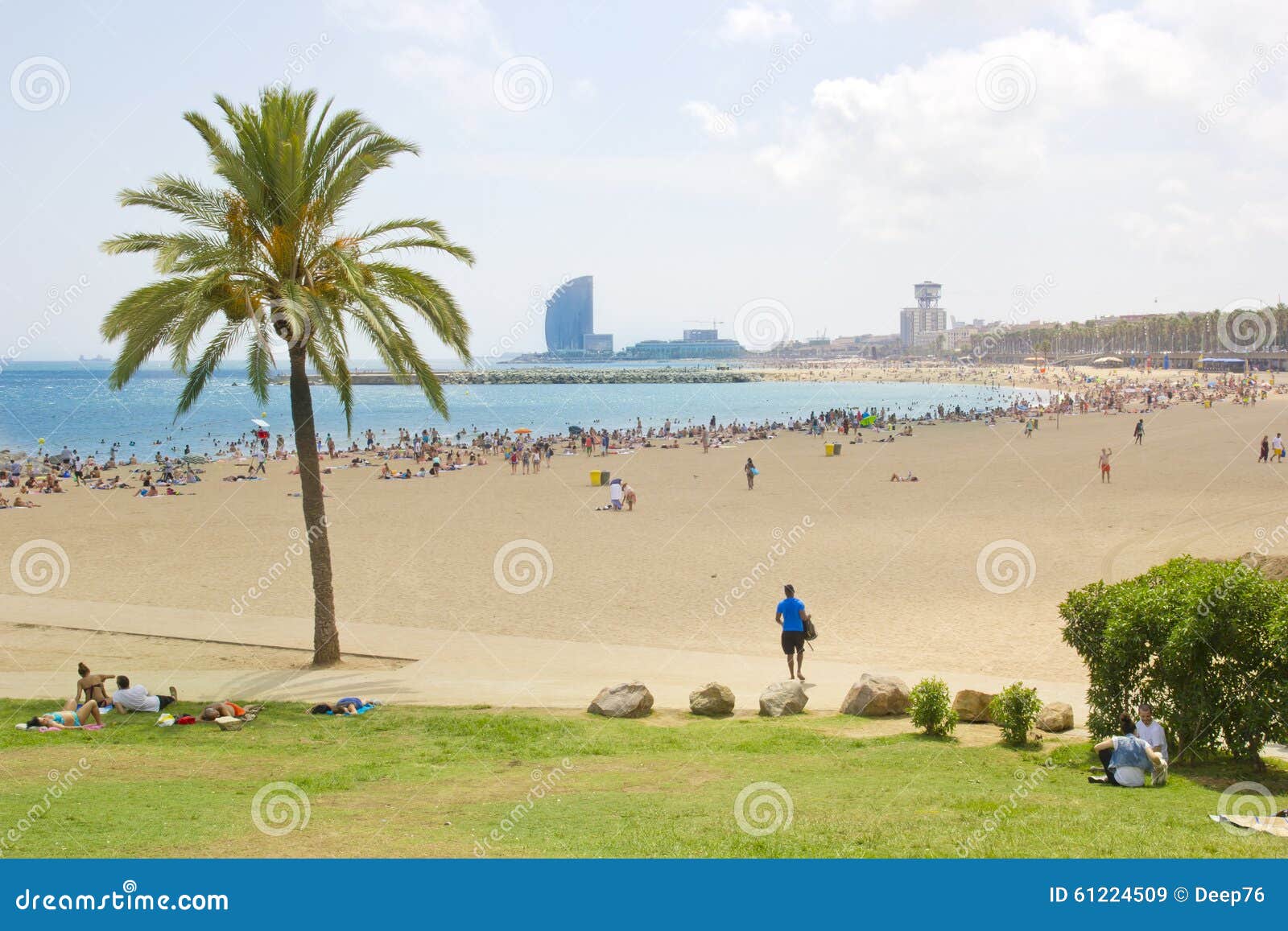 Barcelona Beach ,Spain stock image. Image of travel, beach - 61224509