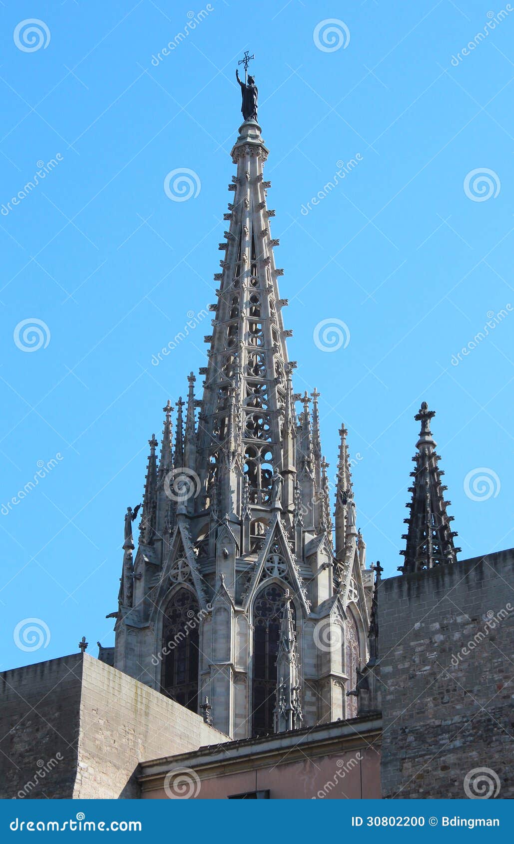Barcelona Cathedral stock photo. Image of europe, history - 30802200