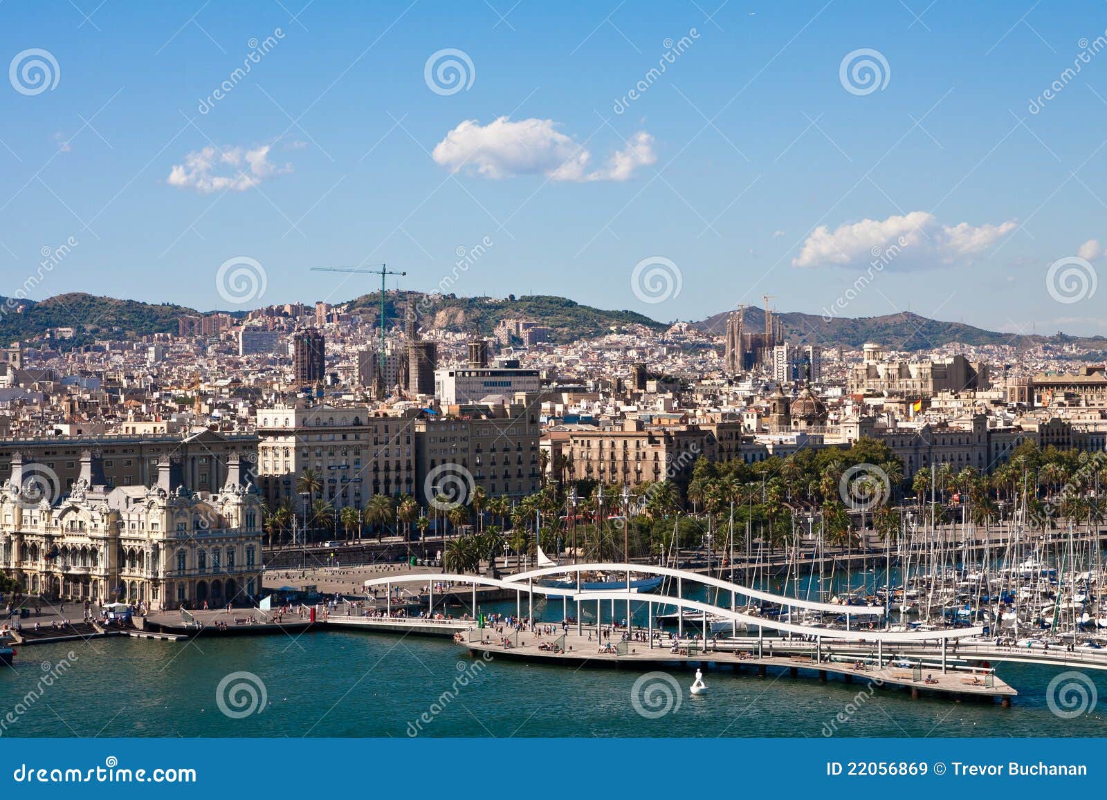 Barcelona Cityscape editorial stock image. Image of city - 22056869