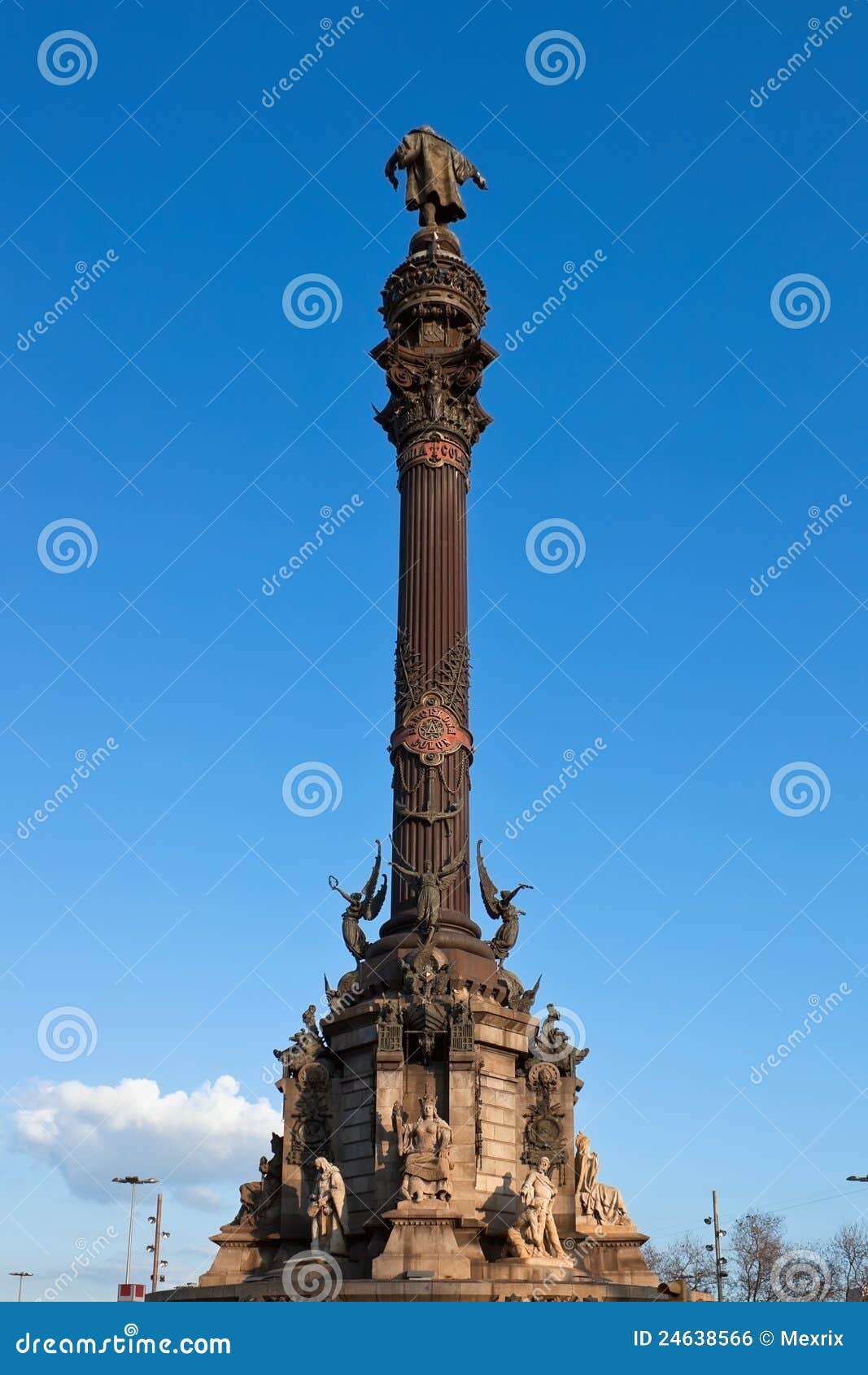 Barcelona colon stock photo. Image of columbus, landmark - 24638566