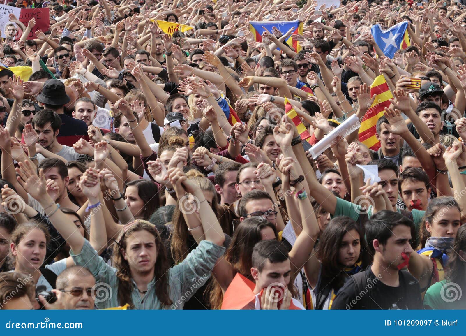 Barcelona Demo for Independence Editorial Photography - Image of ...