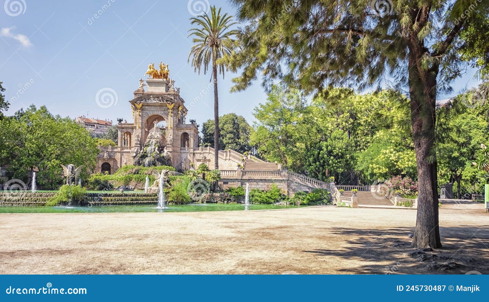 Barcelona famous monument editorial photography. Image of european ...