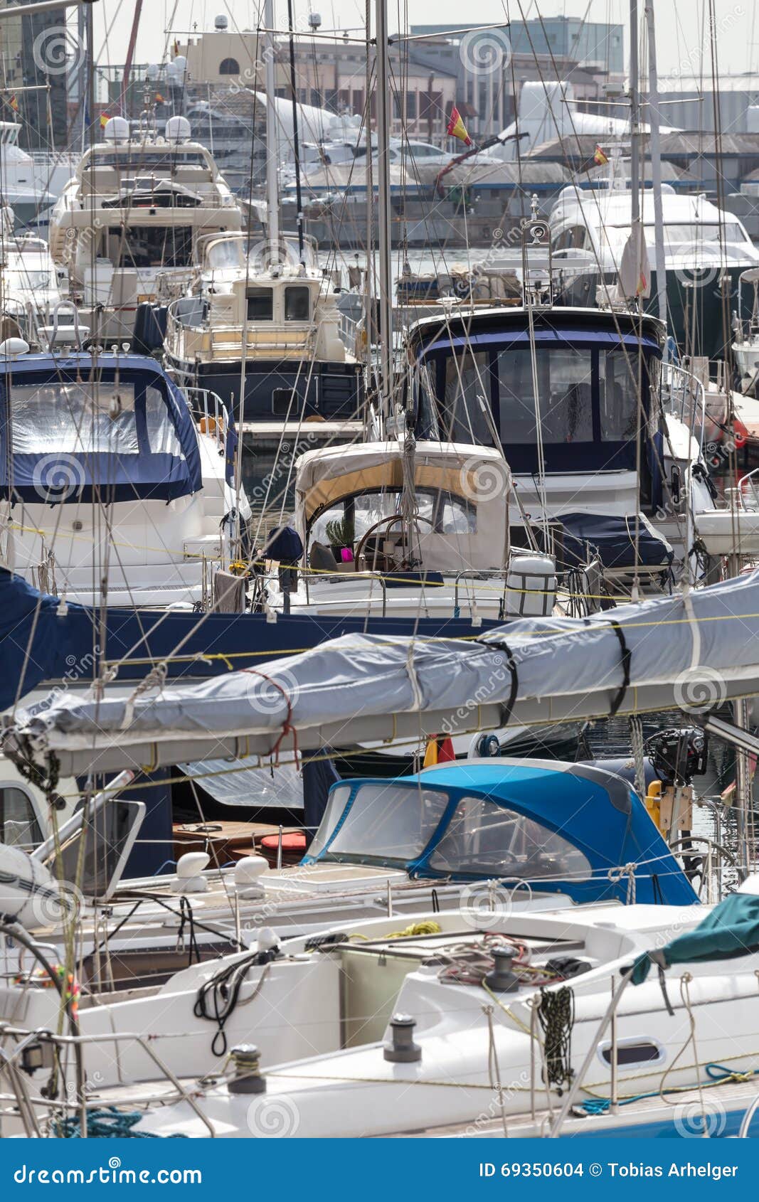 Barcelona harbor spain editorial stock image. Image of destinations ...