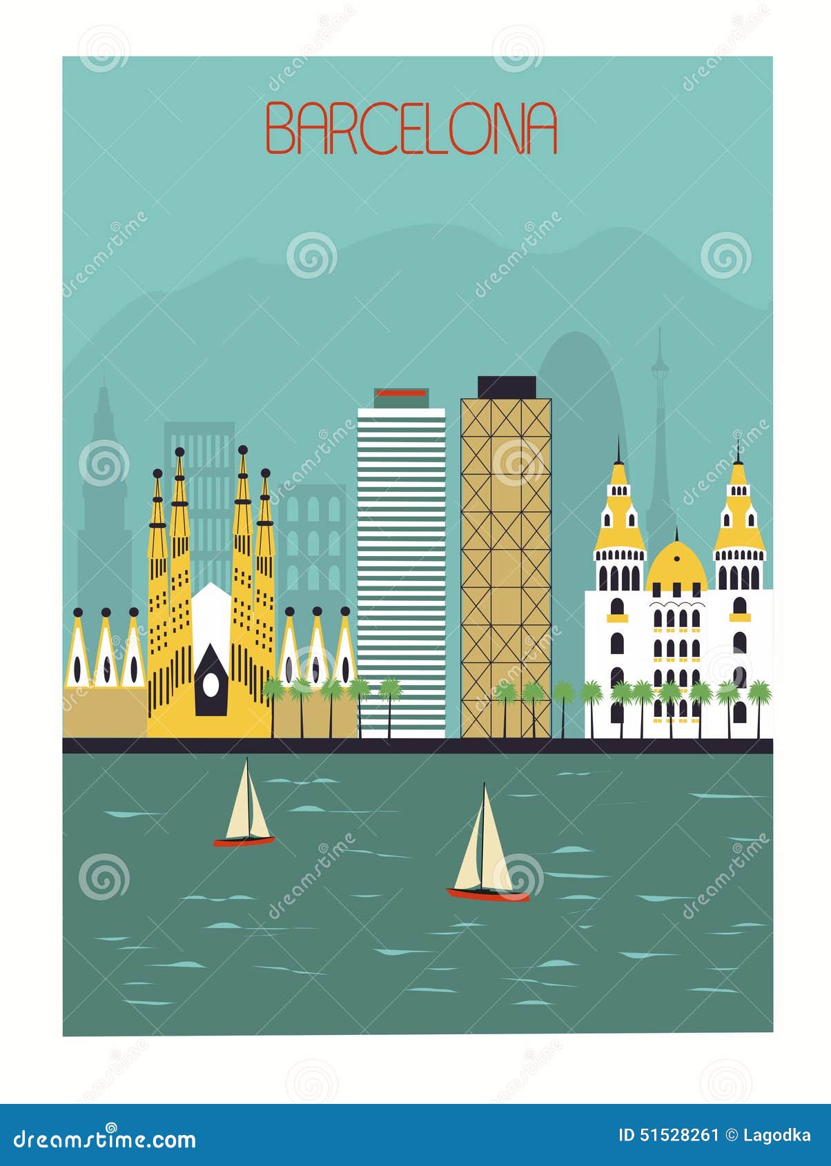 Barcelona. Cartoon Vector | CartoonDealer.com #51528261
