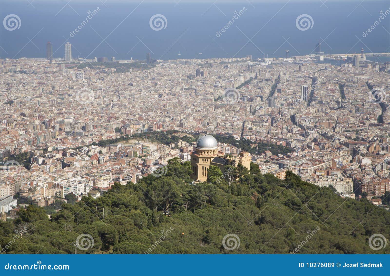 Barcelona - Observatory Over the City Stock Image - Image of tibidabo ...