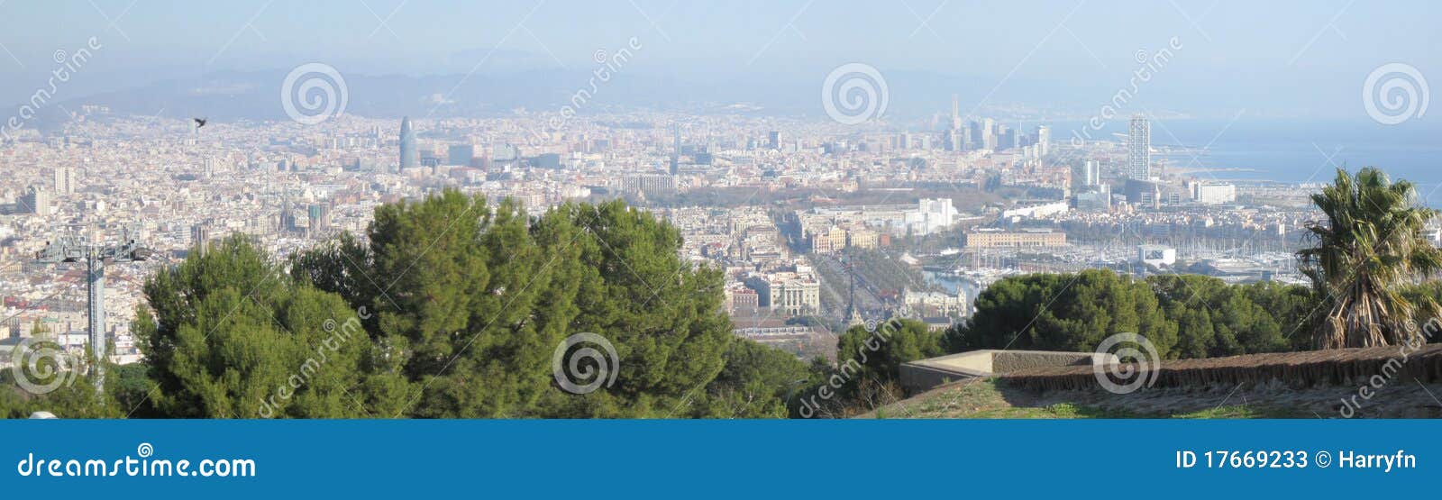 Barcelona panorama stock image. Image of spain, panorama - 17669233