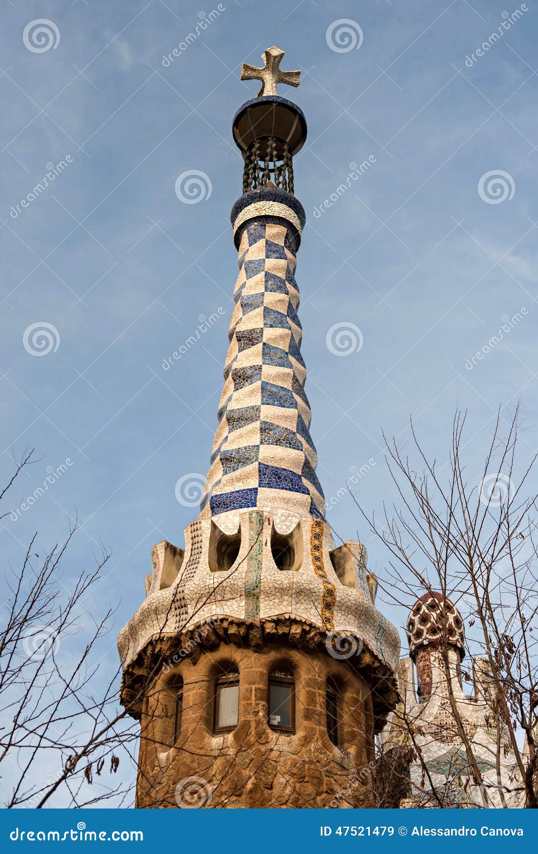Barcelona, Parck Guell by Antoni Gaudi Stock Image - Image of antoni ...