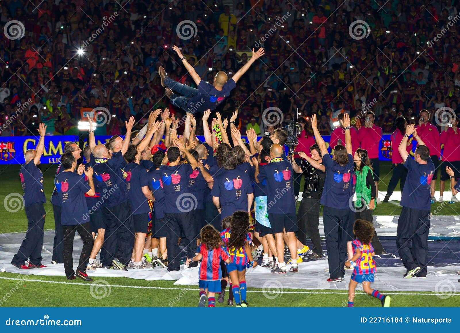 Barcelona Players Celebration Editorial Stock Image - Image of club ...