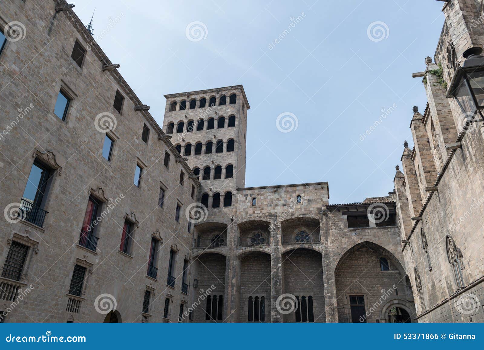 Barcelona Plaza del Rey stock photo. Image of barcelona - 53371866