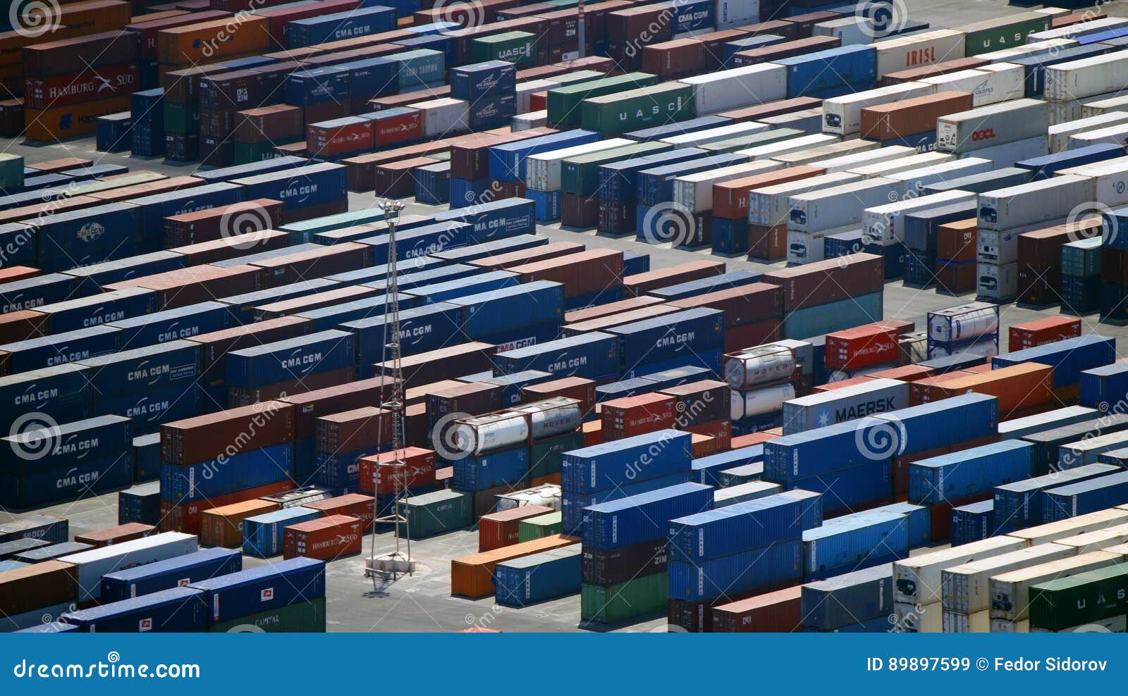 Barcelona Port Container Yard Editorial Stock Image - Image of bulk ...