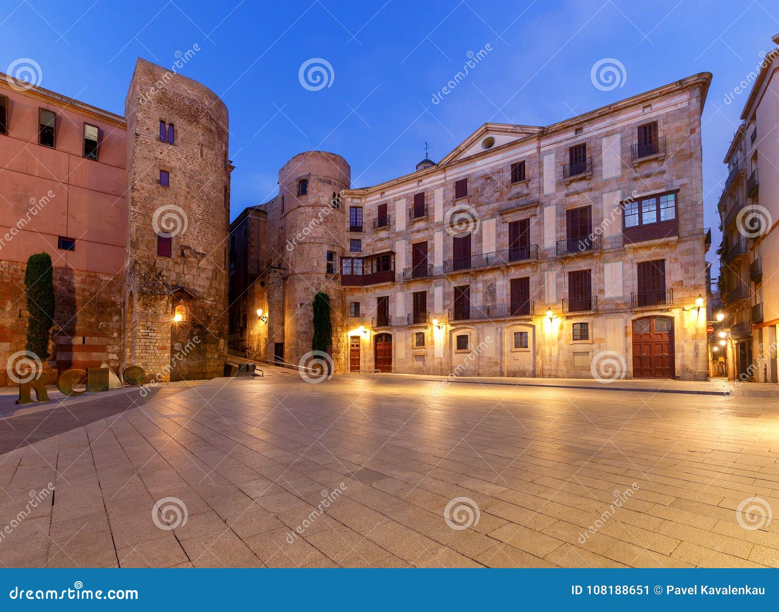 Barcelona. the Roman Gates. Stock Image - Image of travel, history ...