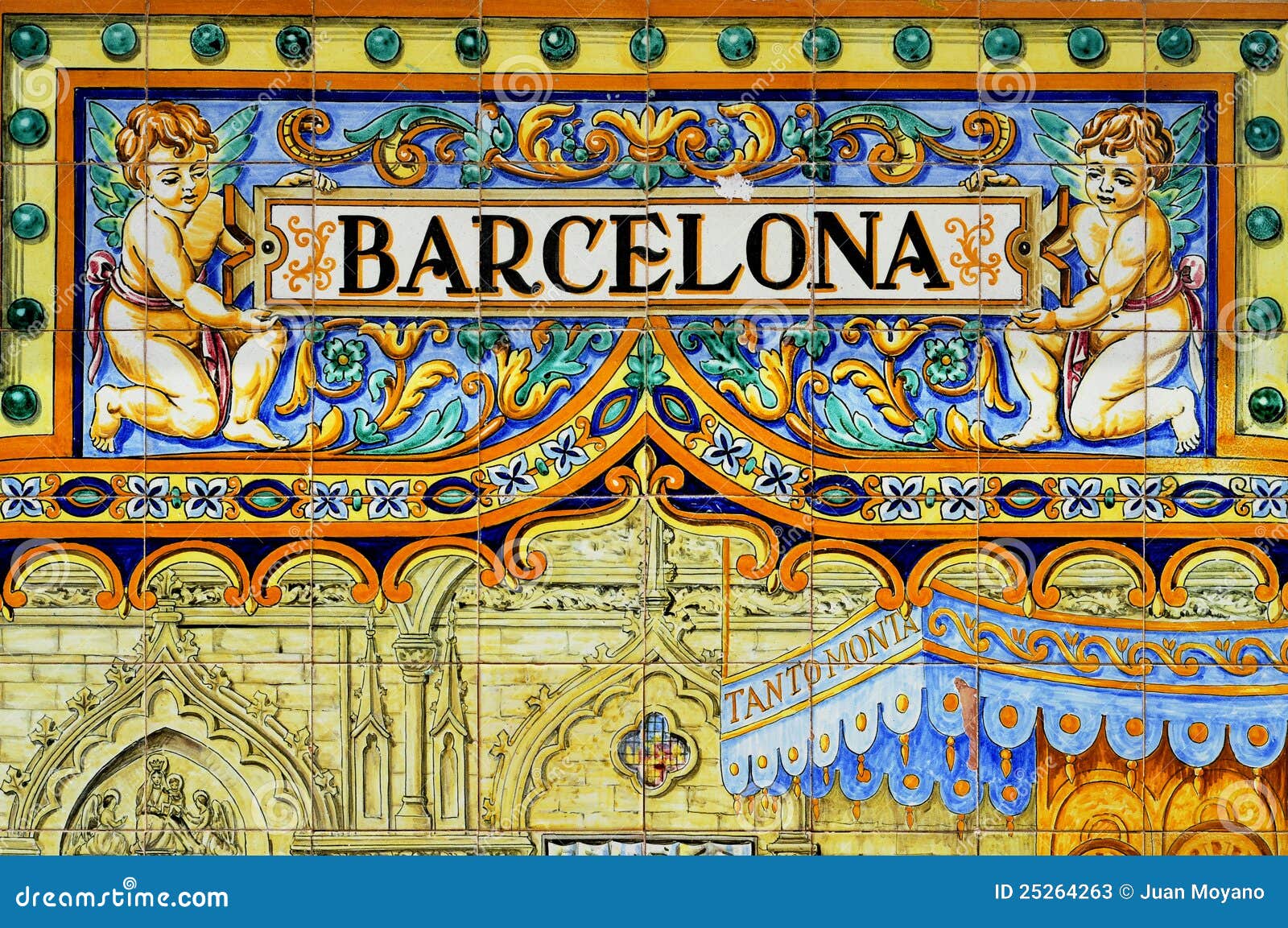 Barcelona sign stock image. Image of picturesque, deco - 25264263