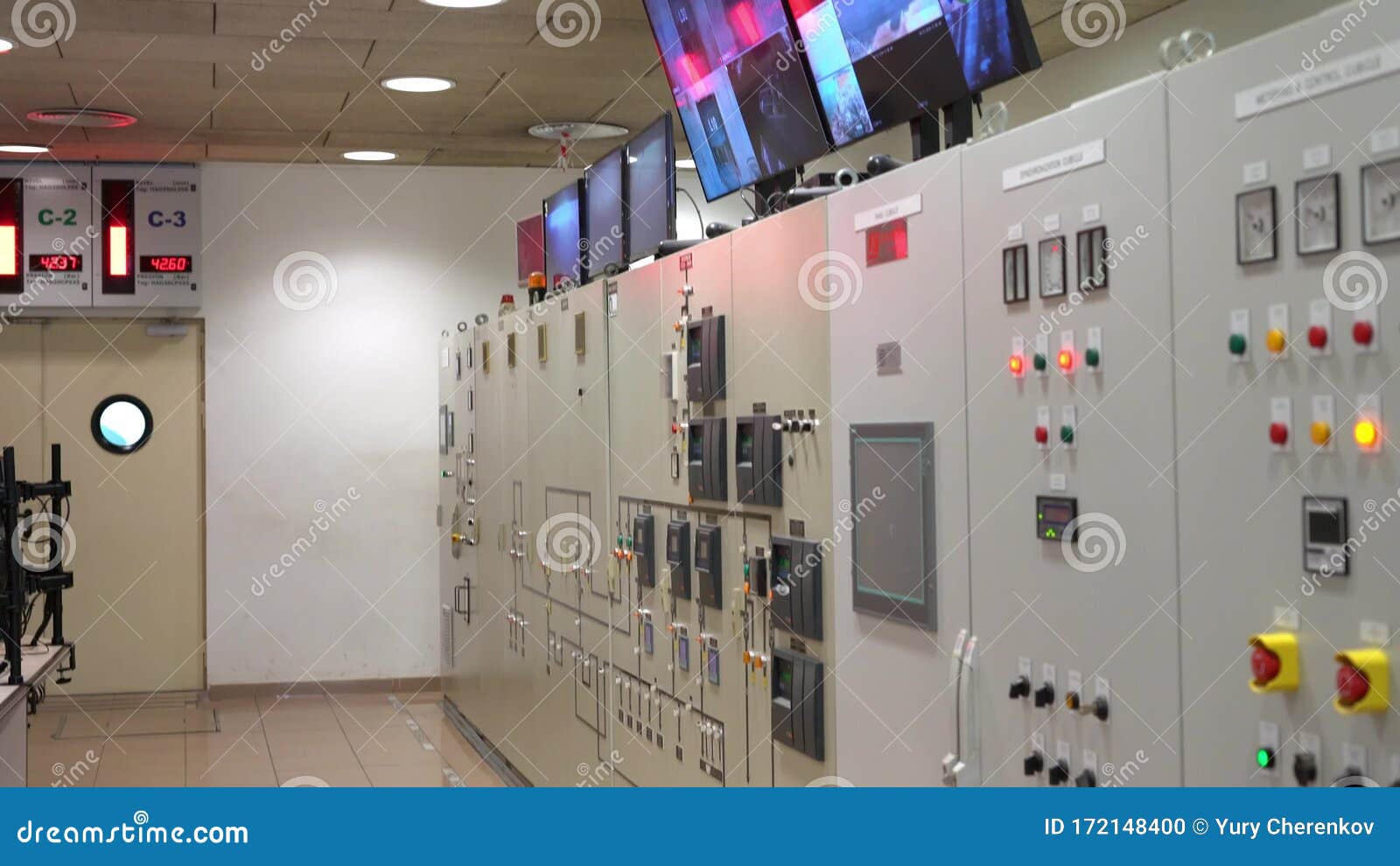 Control Panel on the Incinerator To Monitor the Process of Recycling ...