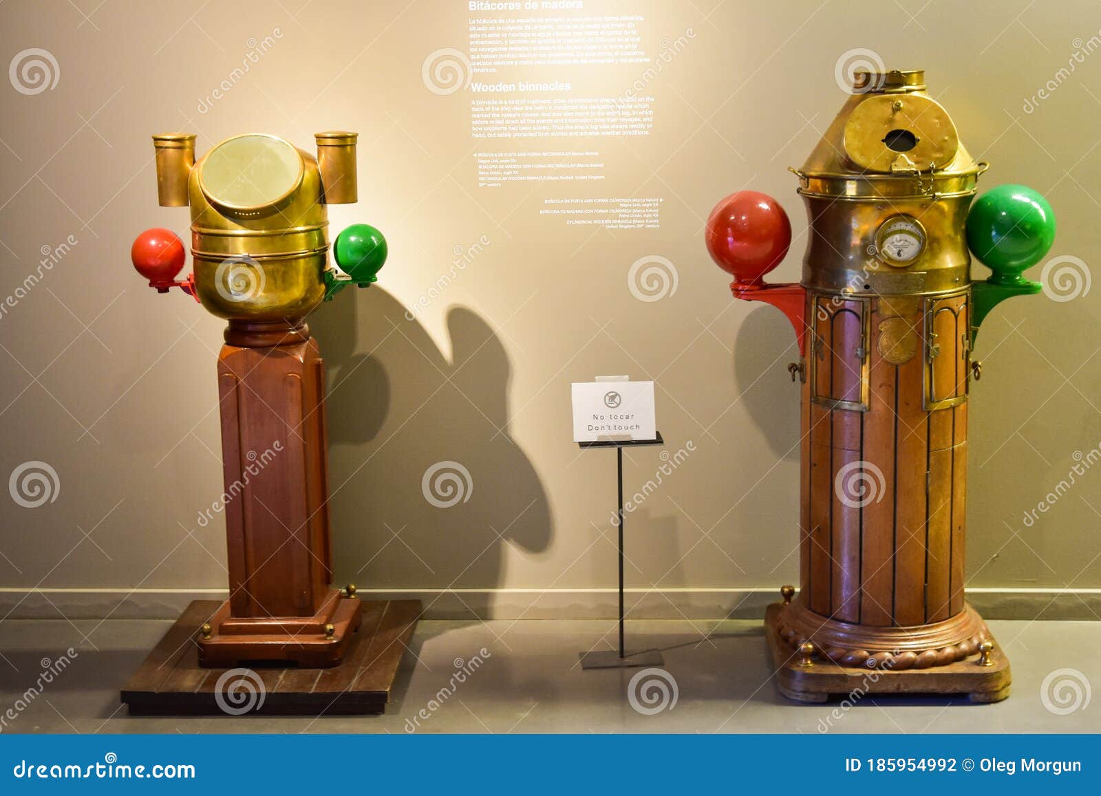 Old Binnacle at the Maritime Museum of Barcelona, Spain Editorial ...
