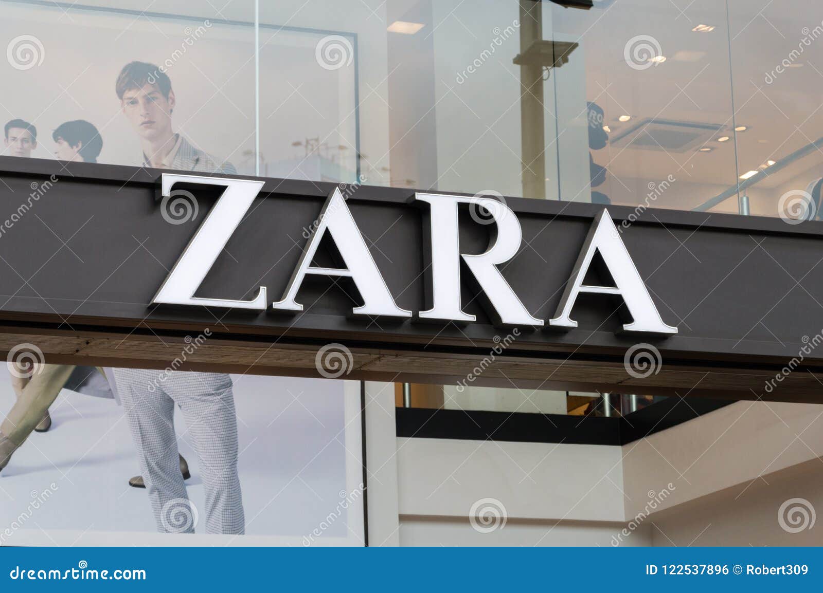 Logo of Zara at Store in Barcelona. Editorial Photo - Image of retail ...