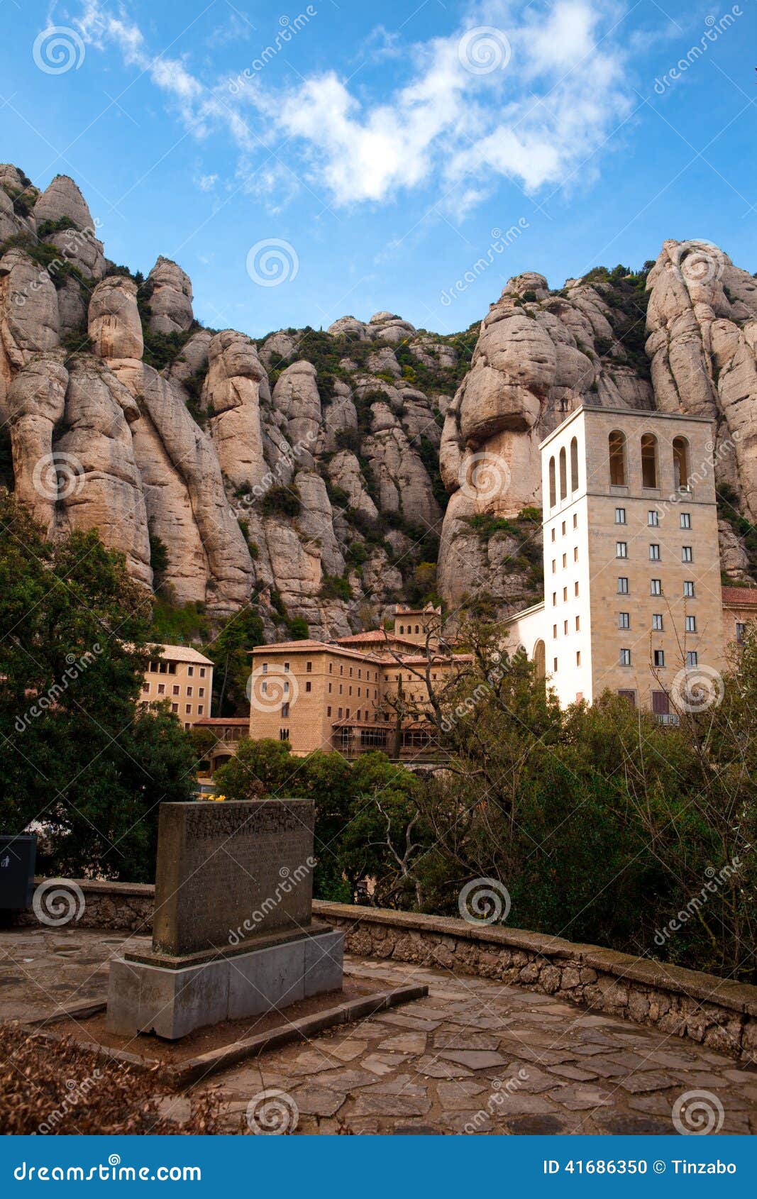 Barcelona, Spain, Monastery of Montserrat Stock Photo - Image of center ...