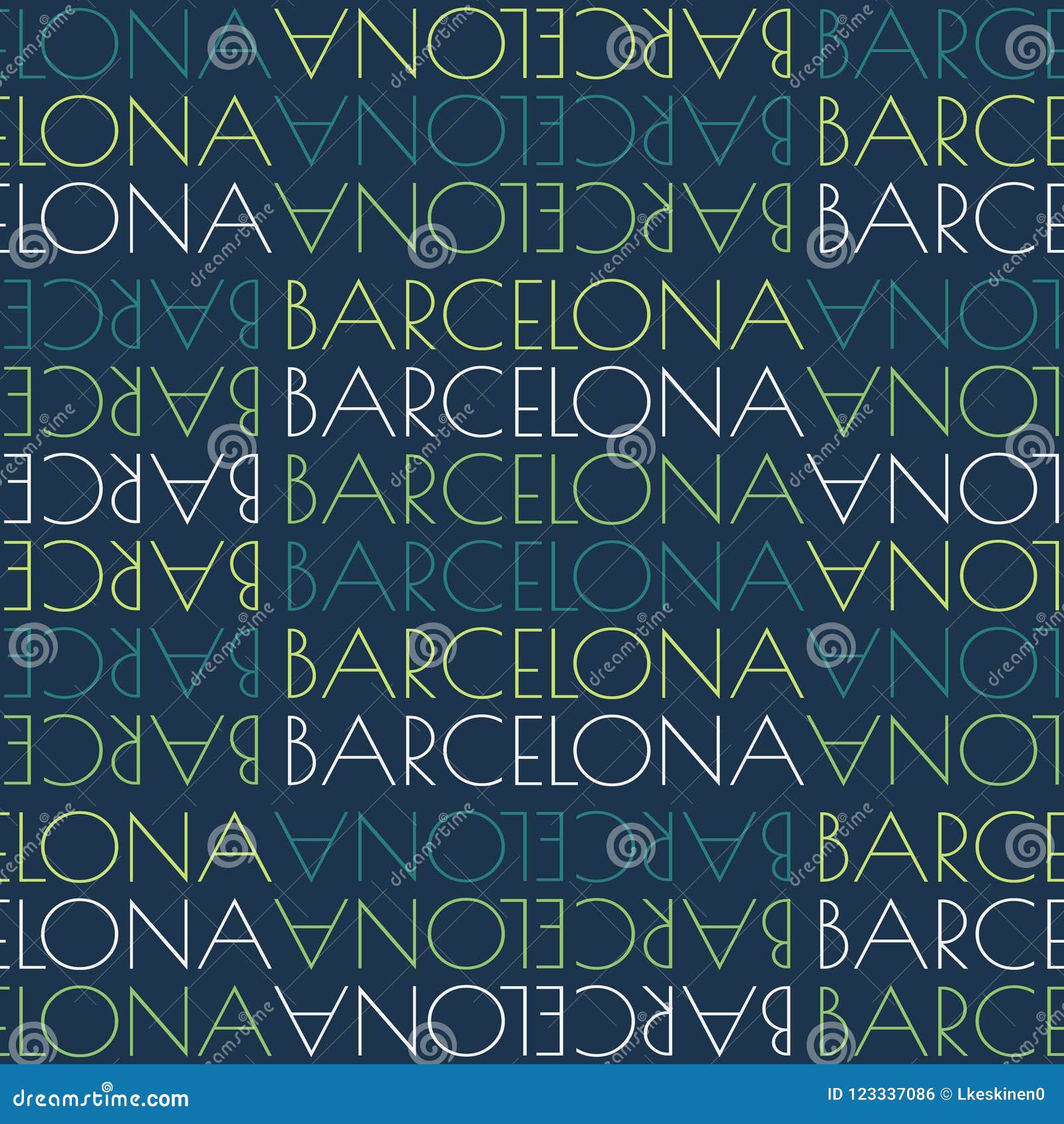 Barcelona, Spain Seamless Pattern Stock Vector - Illustration of ...