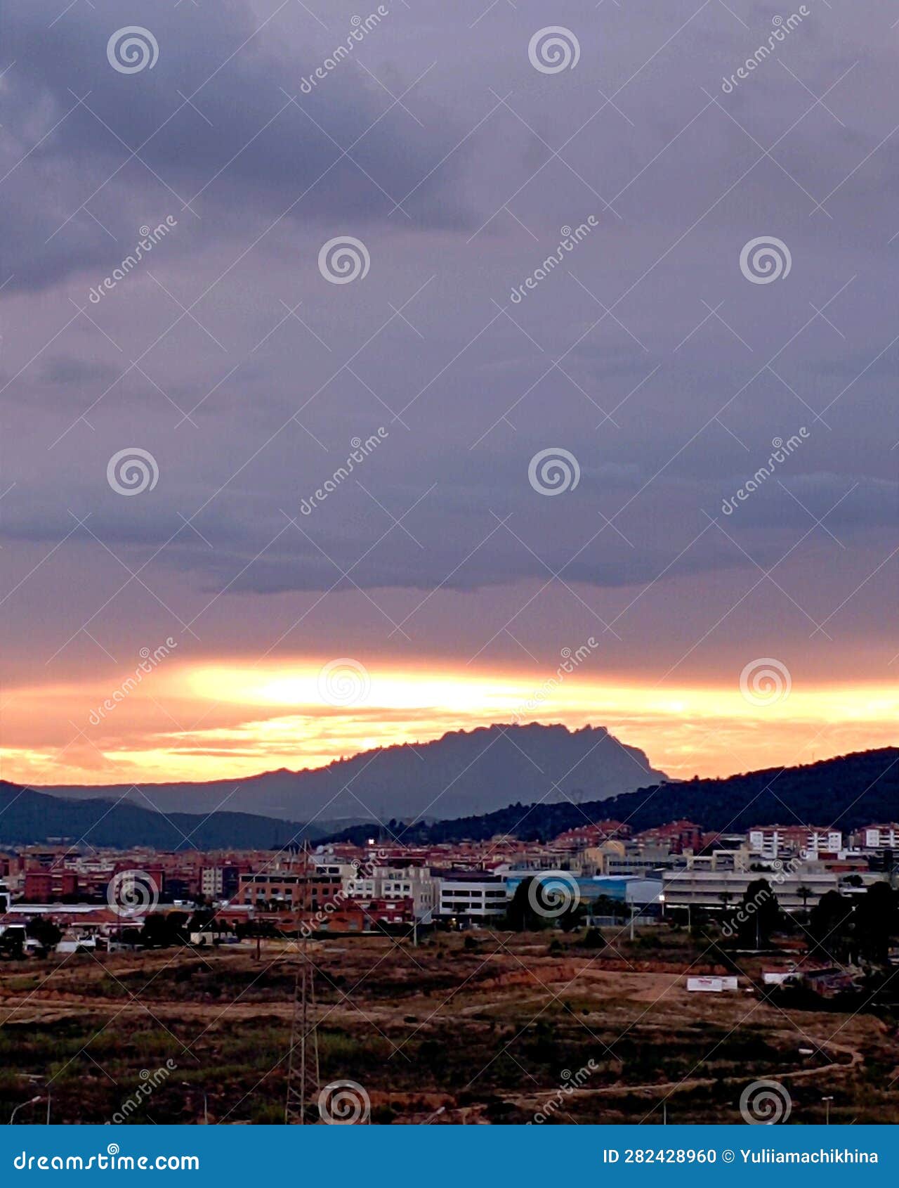 Barcelona. Spain. Sun. Sunset. Love Stock Photo - Image of sunset ...