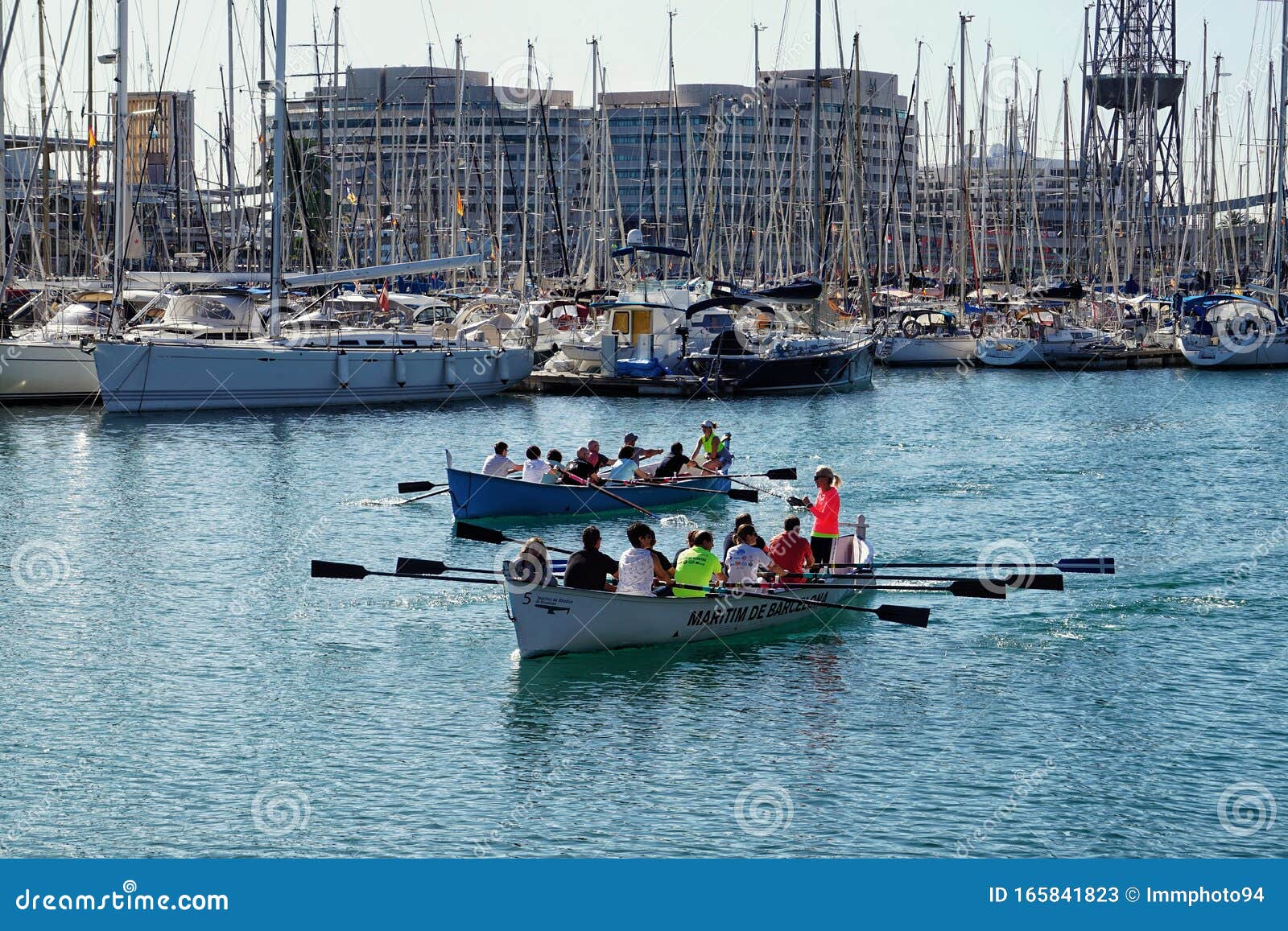 Barcelona, Spain - 26th October 2019: Two Rowing Teams of Barcelona in ...