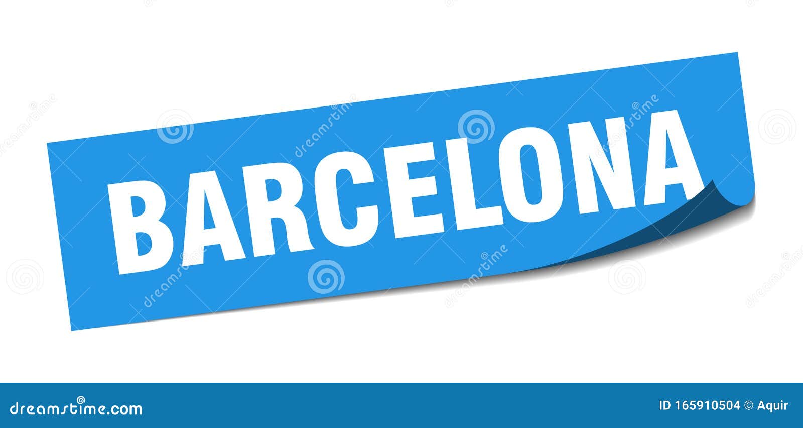 Barcelona Sticker. Barcelona Square Peeler Sign Stock Vector ...