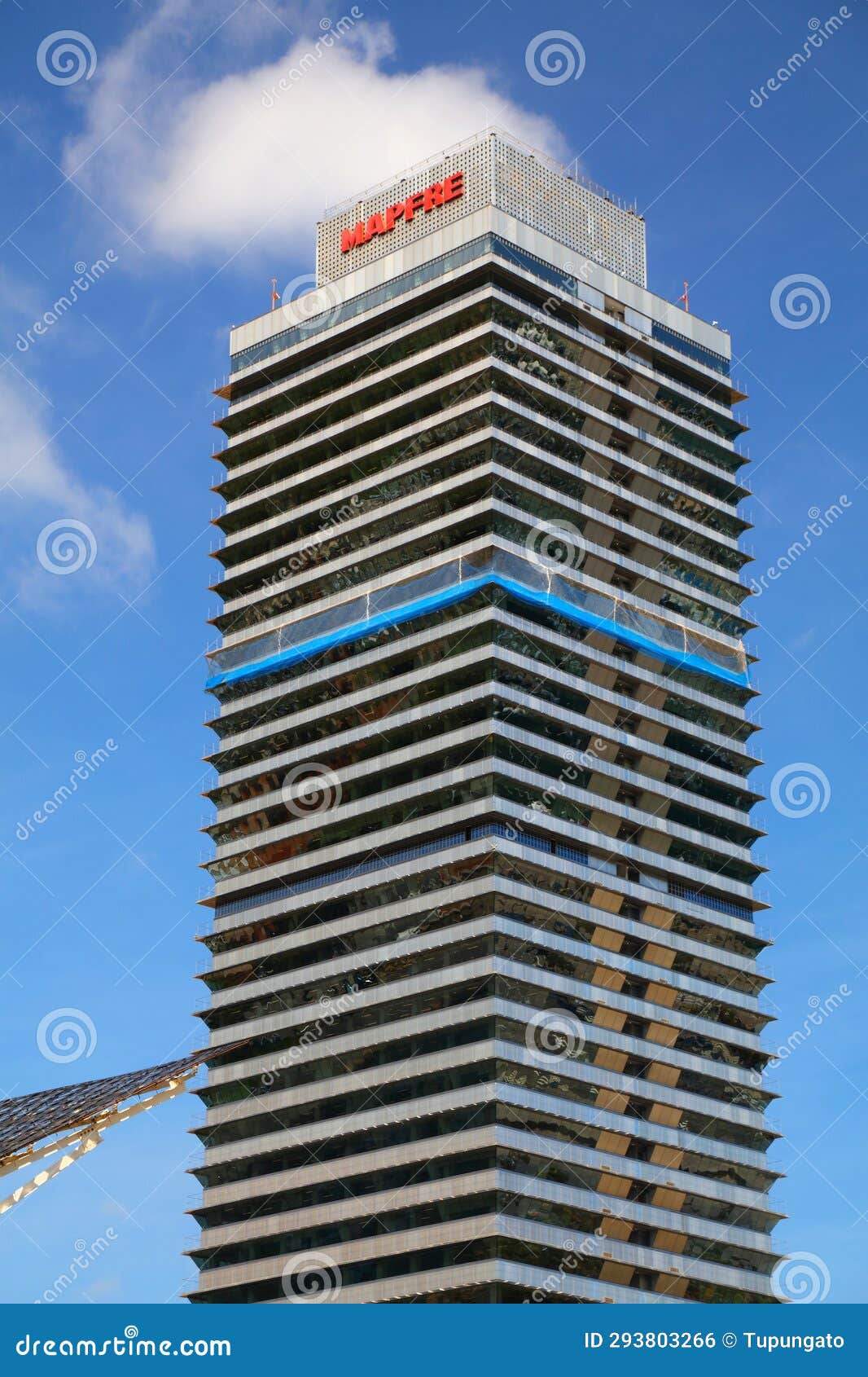 Barcelona Torre Mapfre editorial photo. Image of europe - 293803266