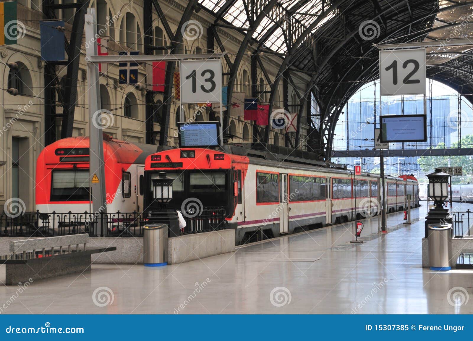 Barcelona - Train station stock image. Image of train - 15307385