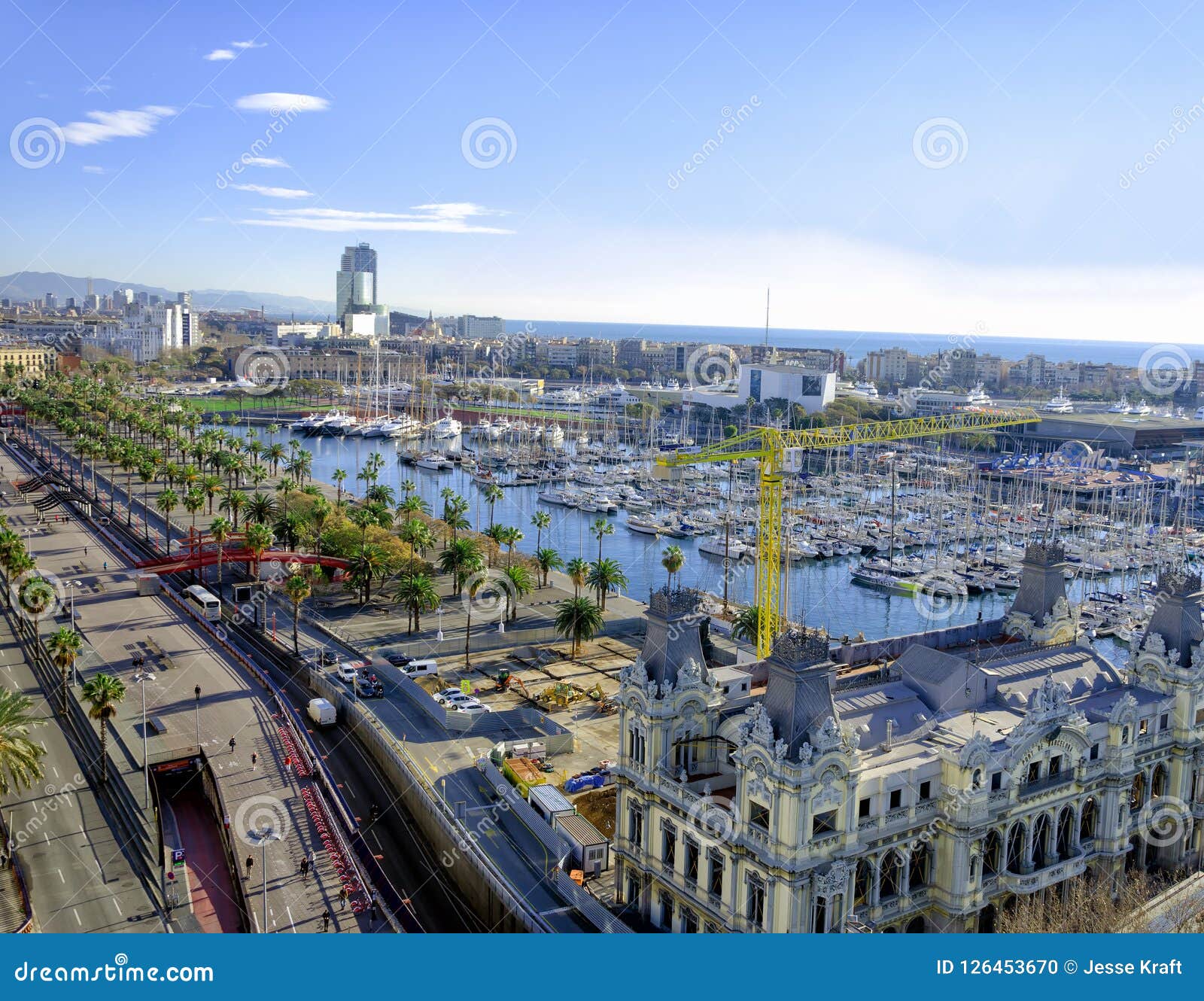 Barcelona Waterfront View stock photo. Image of historic - 126453670