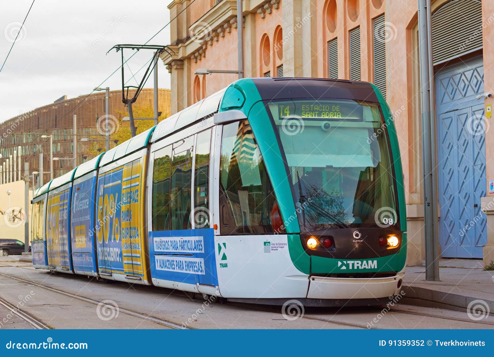 Barcelonian Train at the Station Editorial Photography - Image of ...