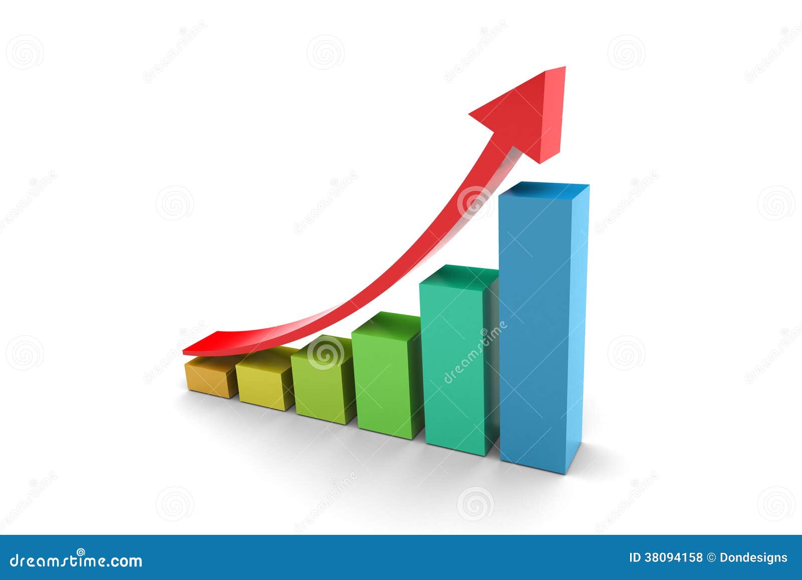 Barchart De La Tendencia Al Alza Stock de ilustración - Ilustración de ...